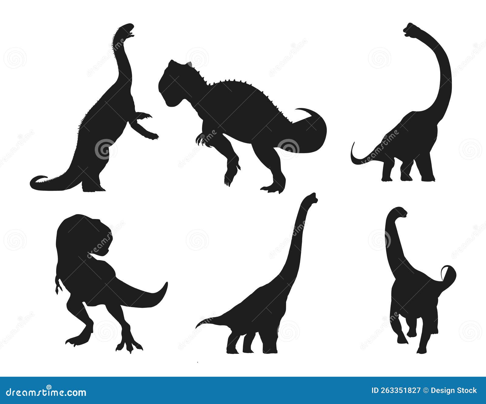 Bundle of Dinosaurs Set Silhouettes Vector.zip, Dinosaurs Set ...