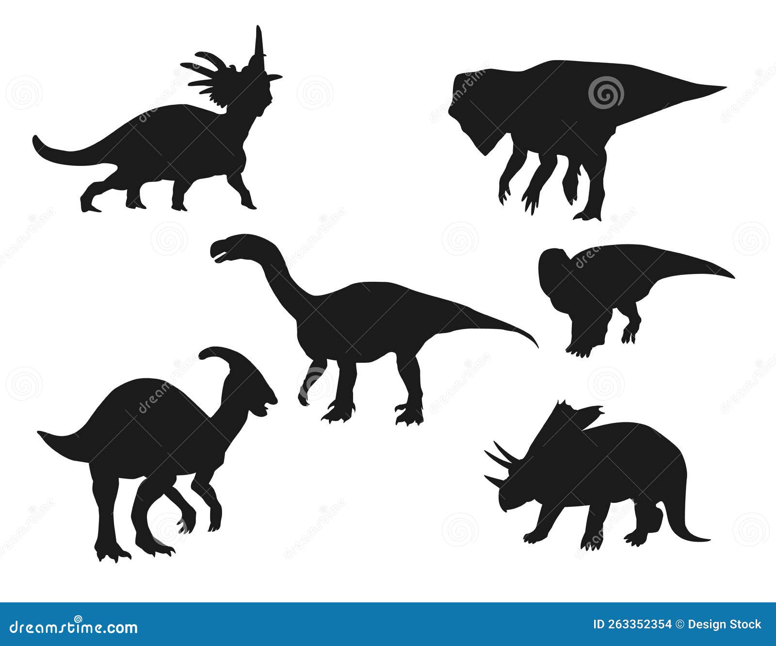 Bundle of Dinosaurs Set Silhouettes Vector.zip, Dinosaurs Set ...