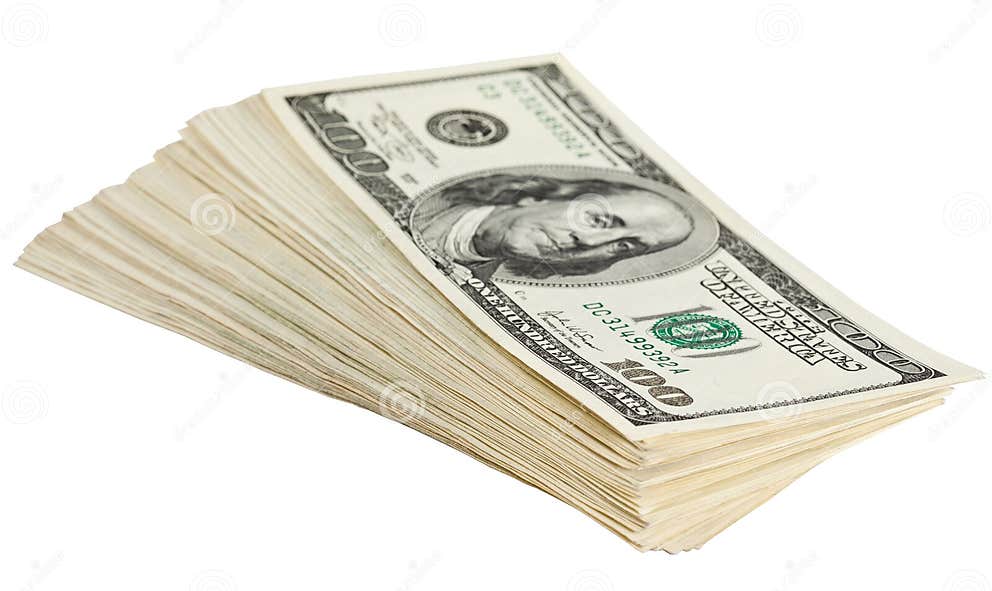 Bundle of dollar banknotes stock image. Image of note - 25444761