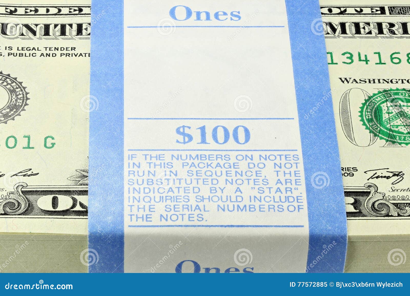 Bundle of 1 Dollar notes stock image. Image of investment - 77572885