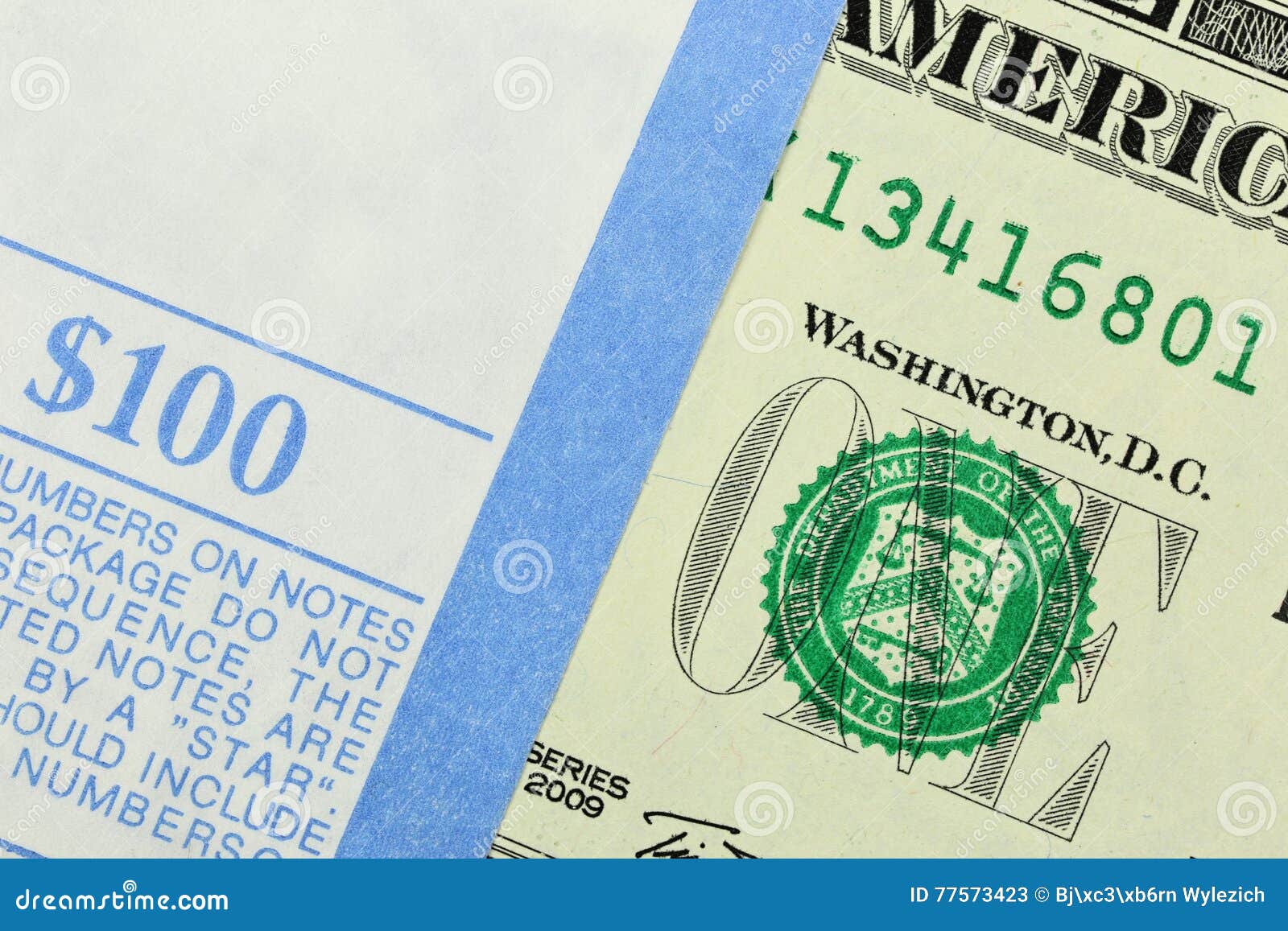Bundle of 1 Dollar notes stock image. Image of federal - 77573423