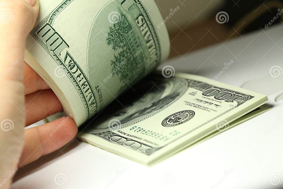 Bundle of dollars stock photo. Image of flipping, national - 85839190