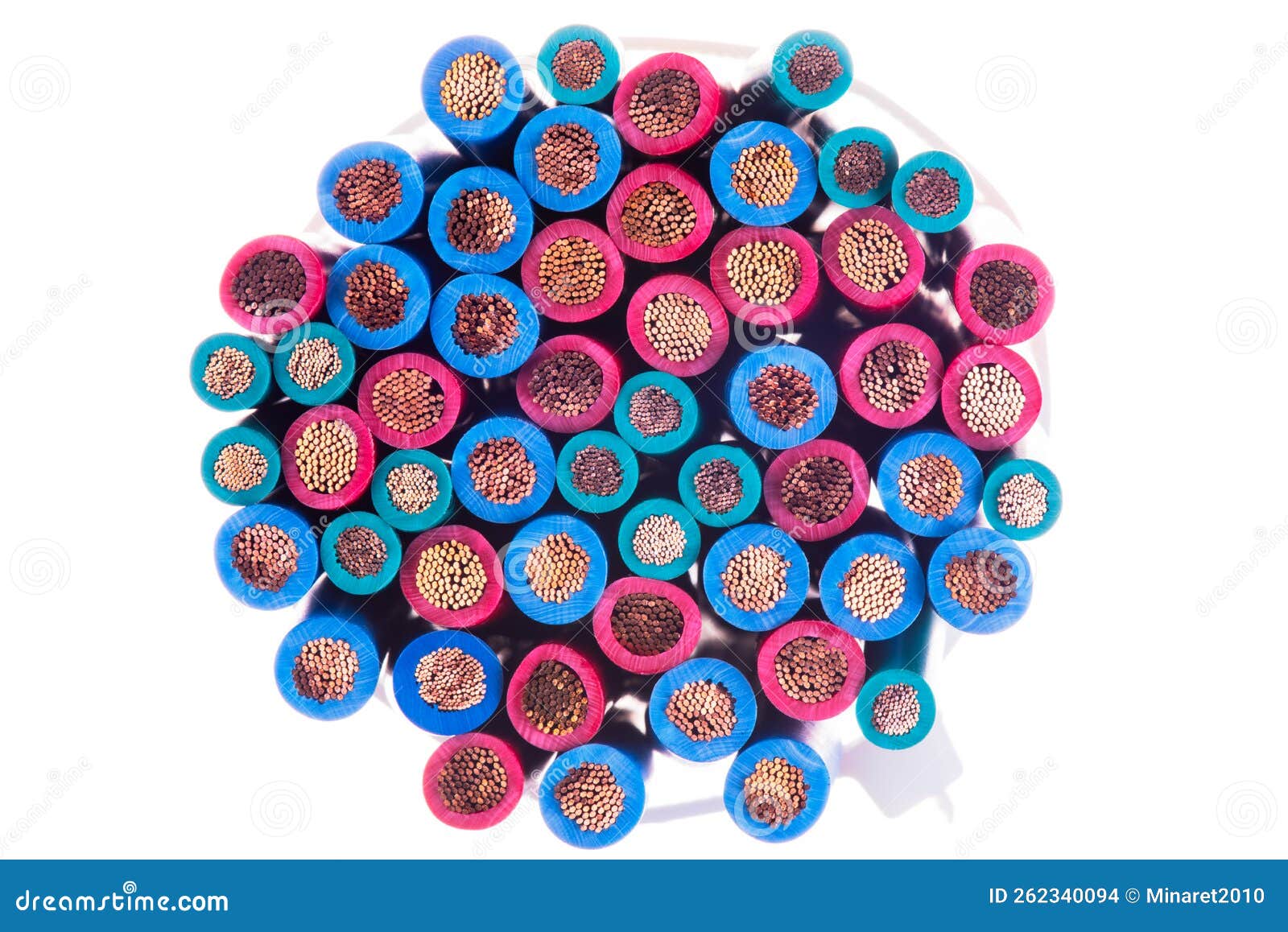 Bundle of Electric Cables Isolated on White Background Stock Photo ...