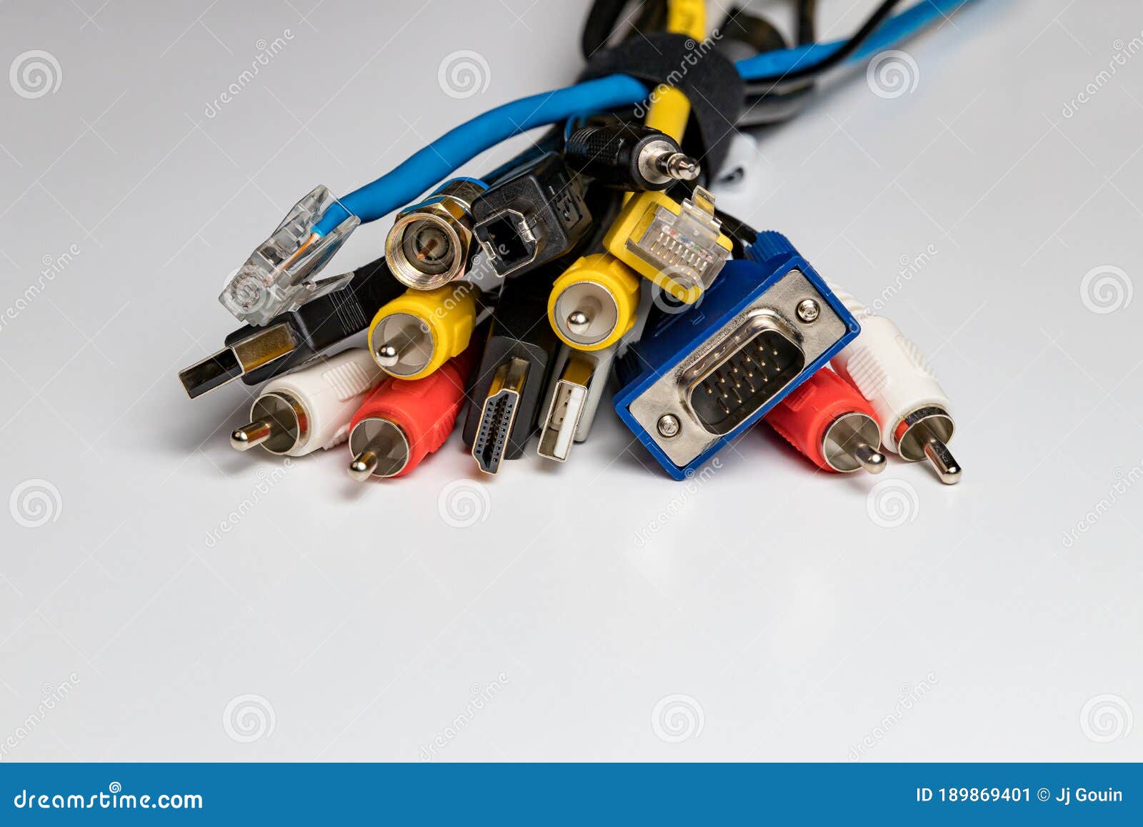 Bundle of Electronic, Data, Computer, Network and Internet Wires and ...