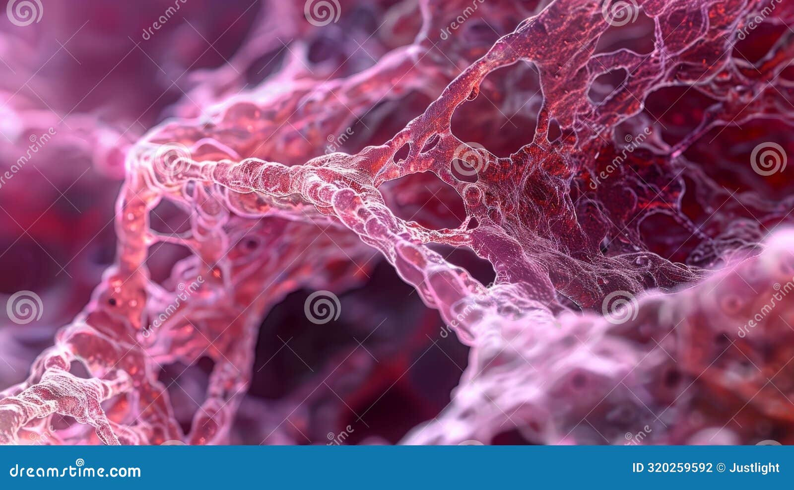 A Bundle of Endothelial Cells Appearing To Wrap Around and Support a ...