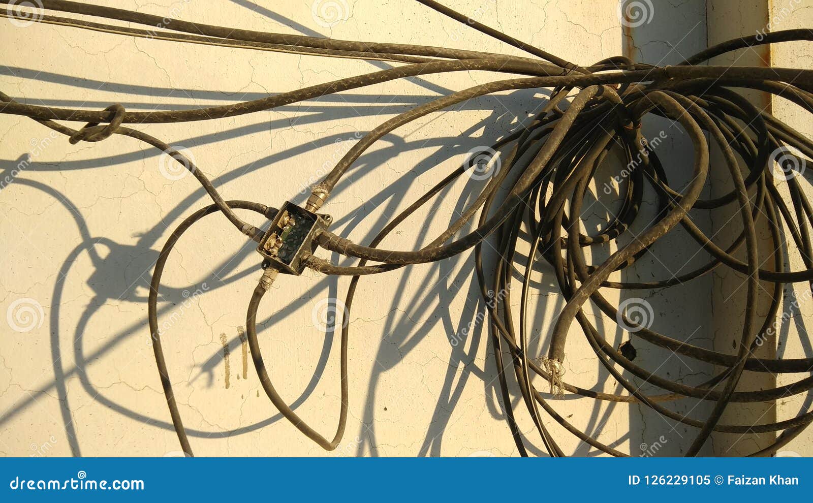 Bundle of entangled Cables stock image. Image of communication - 126229105