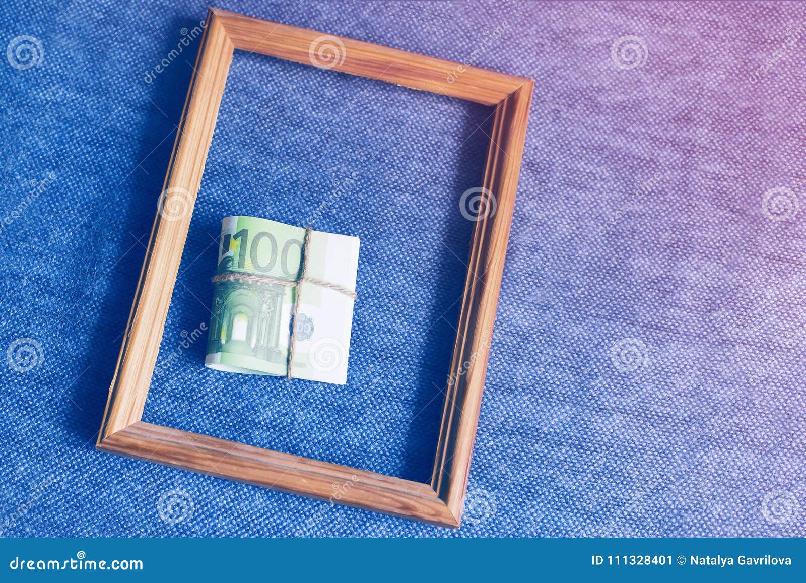 Bundle of Euro Money in a Frame Stock Image - Image of banknotes ...