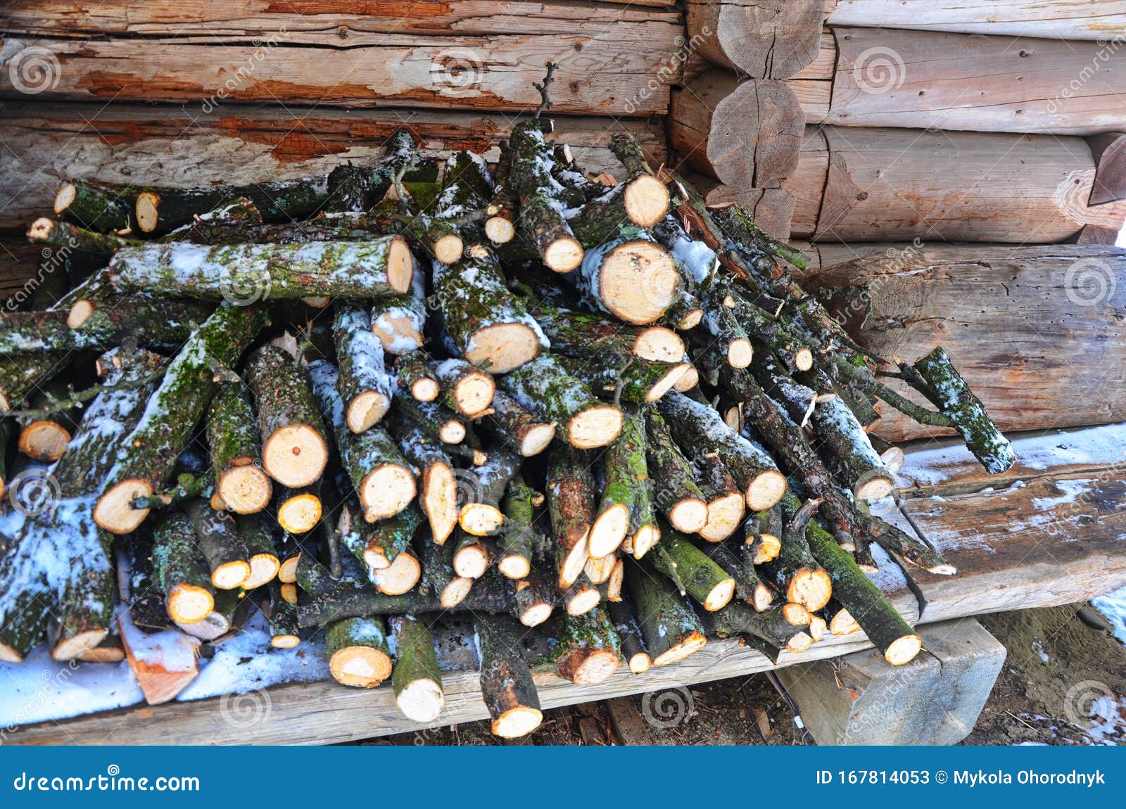 A Bundle of Firewood for the Winter Stock Image - Image of logs, energy ...