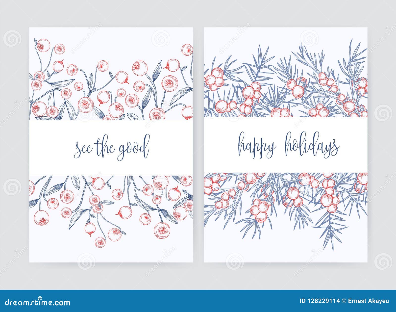 Bundle of Flyer or Postcard Templates with Forest Cranberries and ...