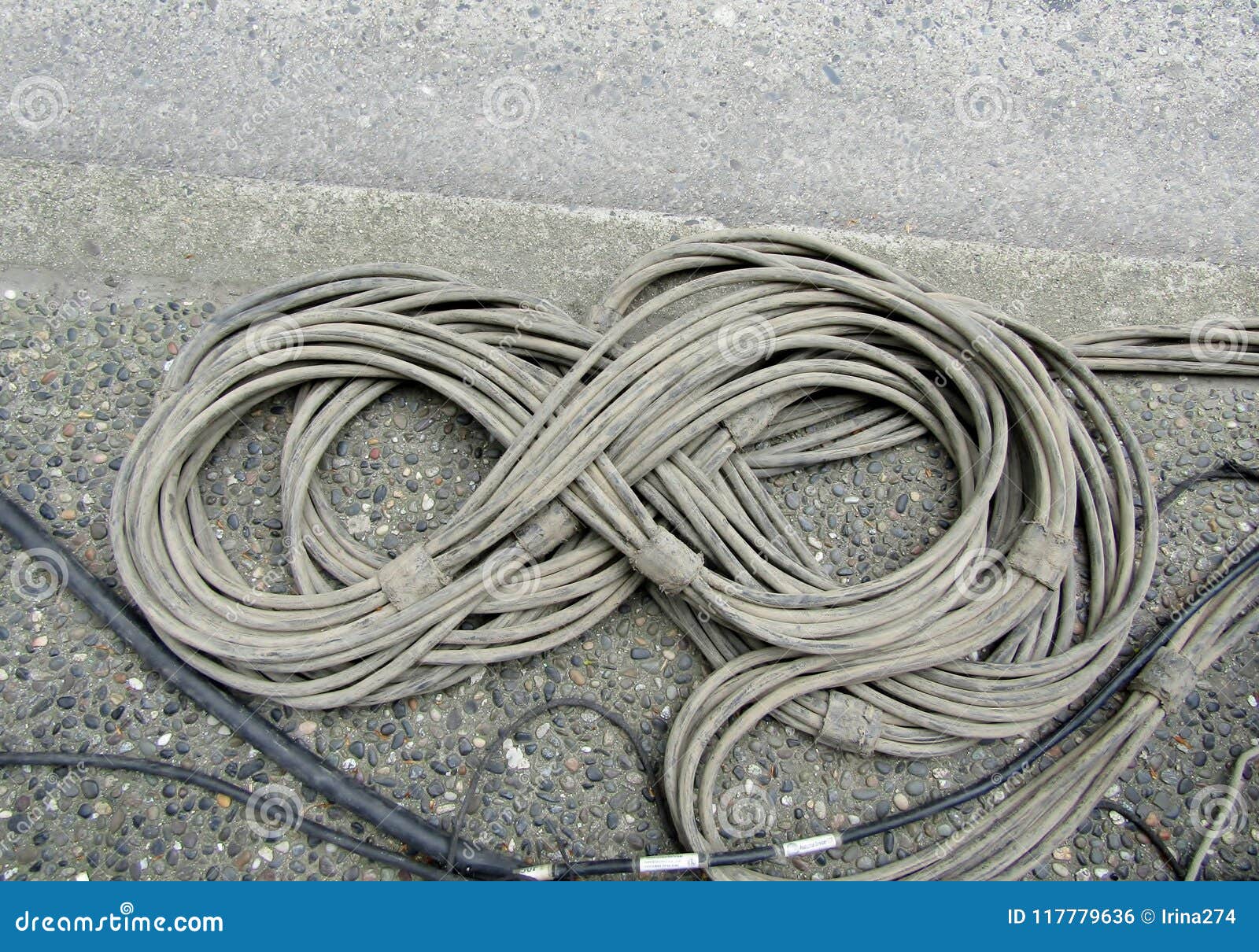 Bundle of folded cables stock photo. Image of composite - 117779636
