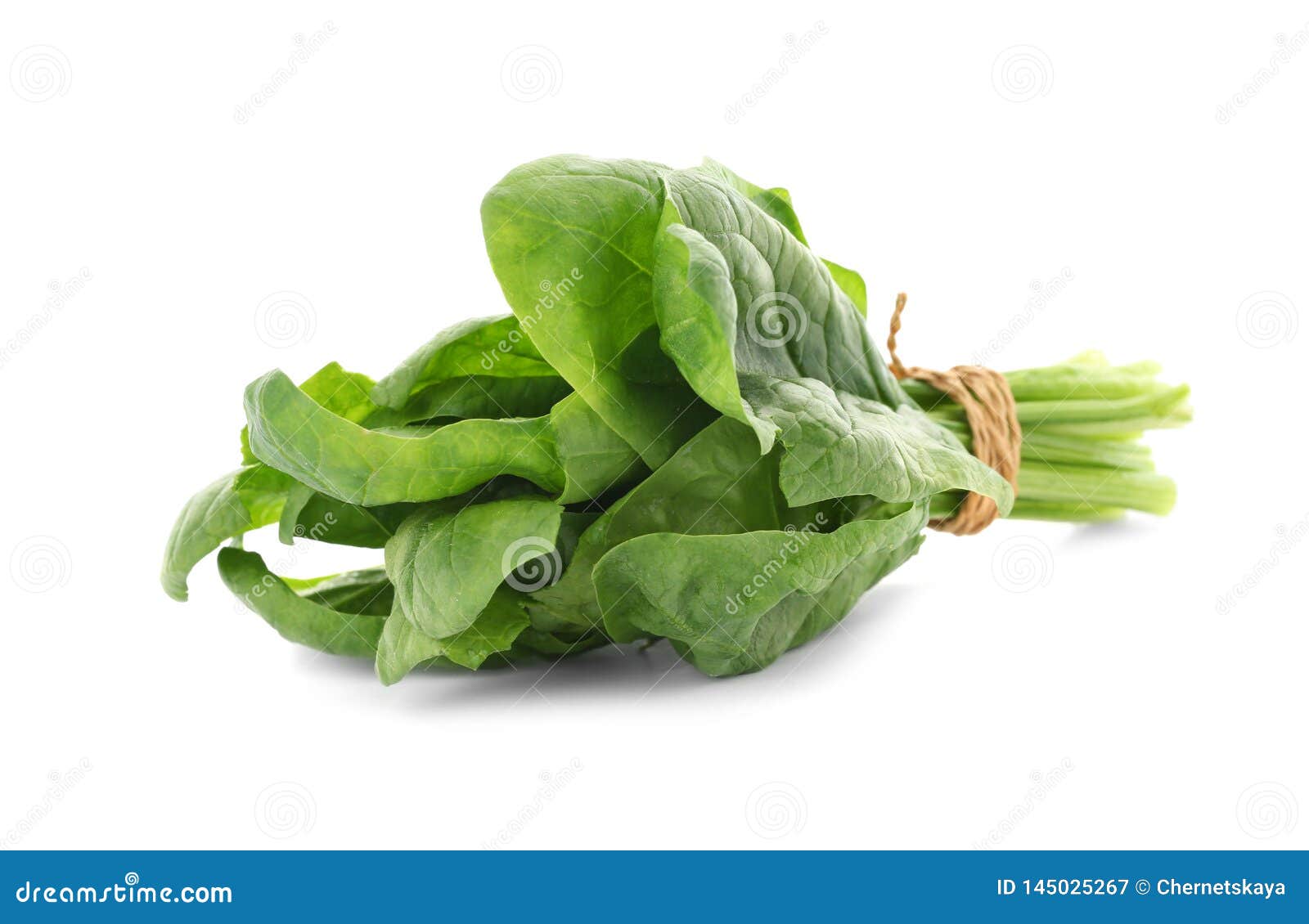 Bundle of Fresh Spinach Isolated Stock Image - Image of nutrient, group ...