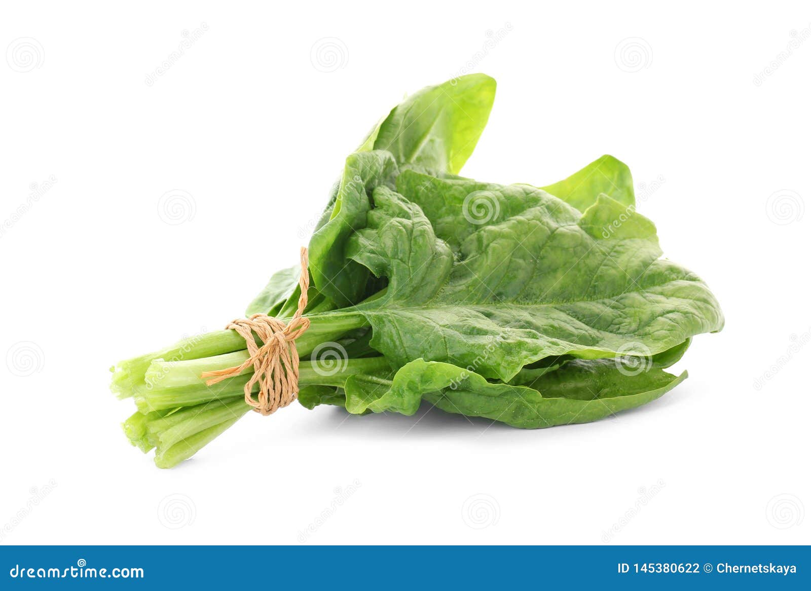 Bundle of Fresh Spinach Isolated Stock Photo - Image of bundle, healthy ...