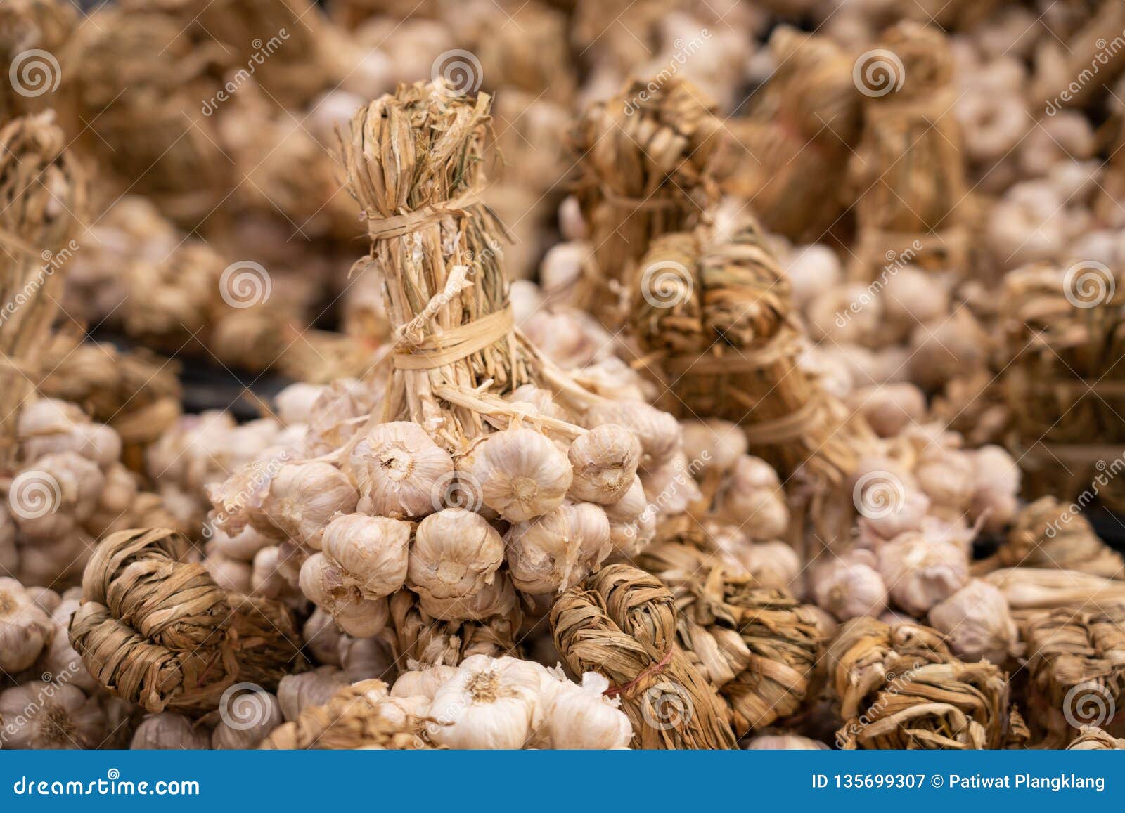 Bundle of garlic stock image. Image of eating, bundle - 135699307