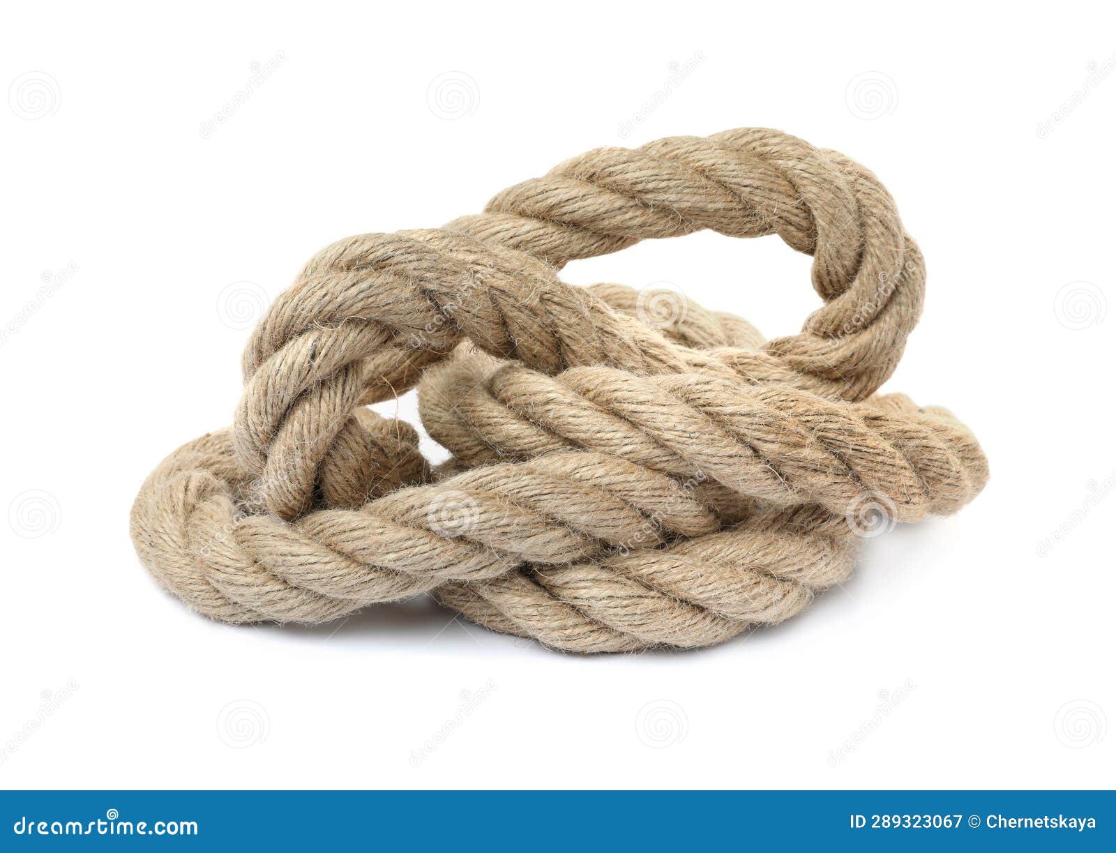 Bundle of Hemp Rope Isolated on White Stock Image - Image of decor ...