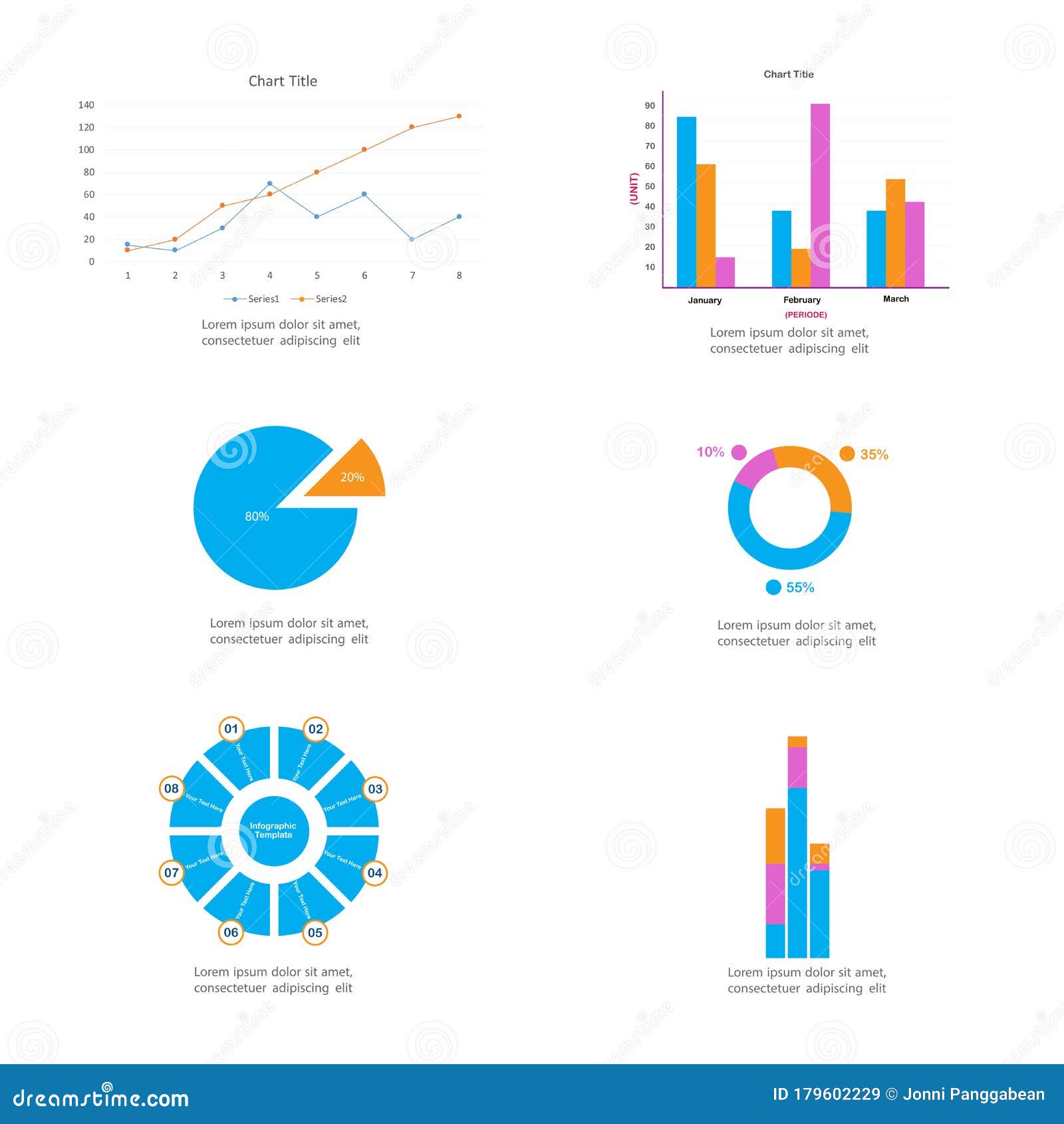 Bundle Infographic Elements Data Visualization Vector Design Template ...