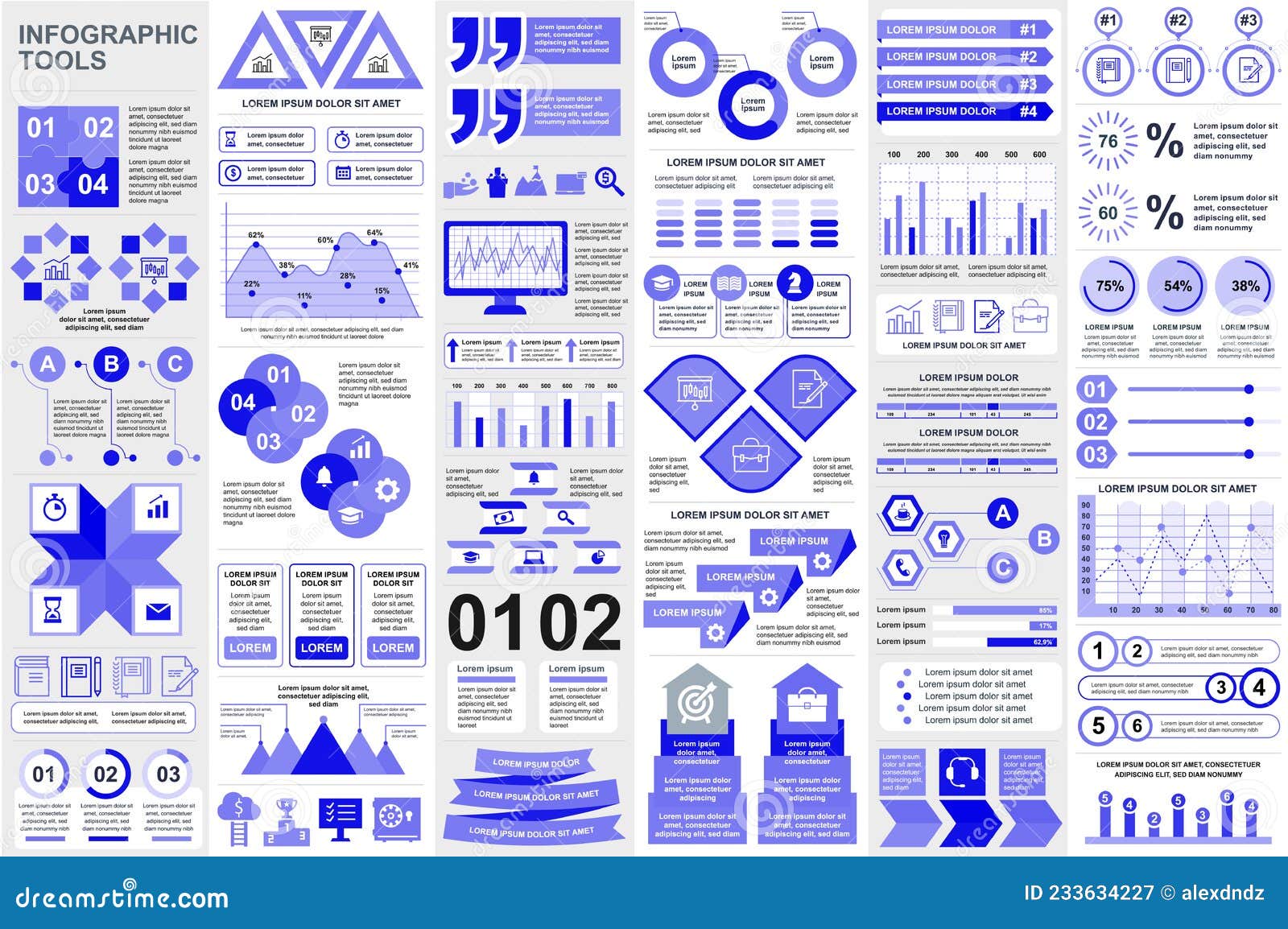 Bundle Infographic Elements Data Visualization Vector Design Stock ...