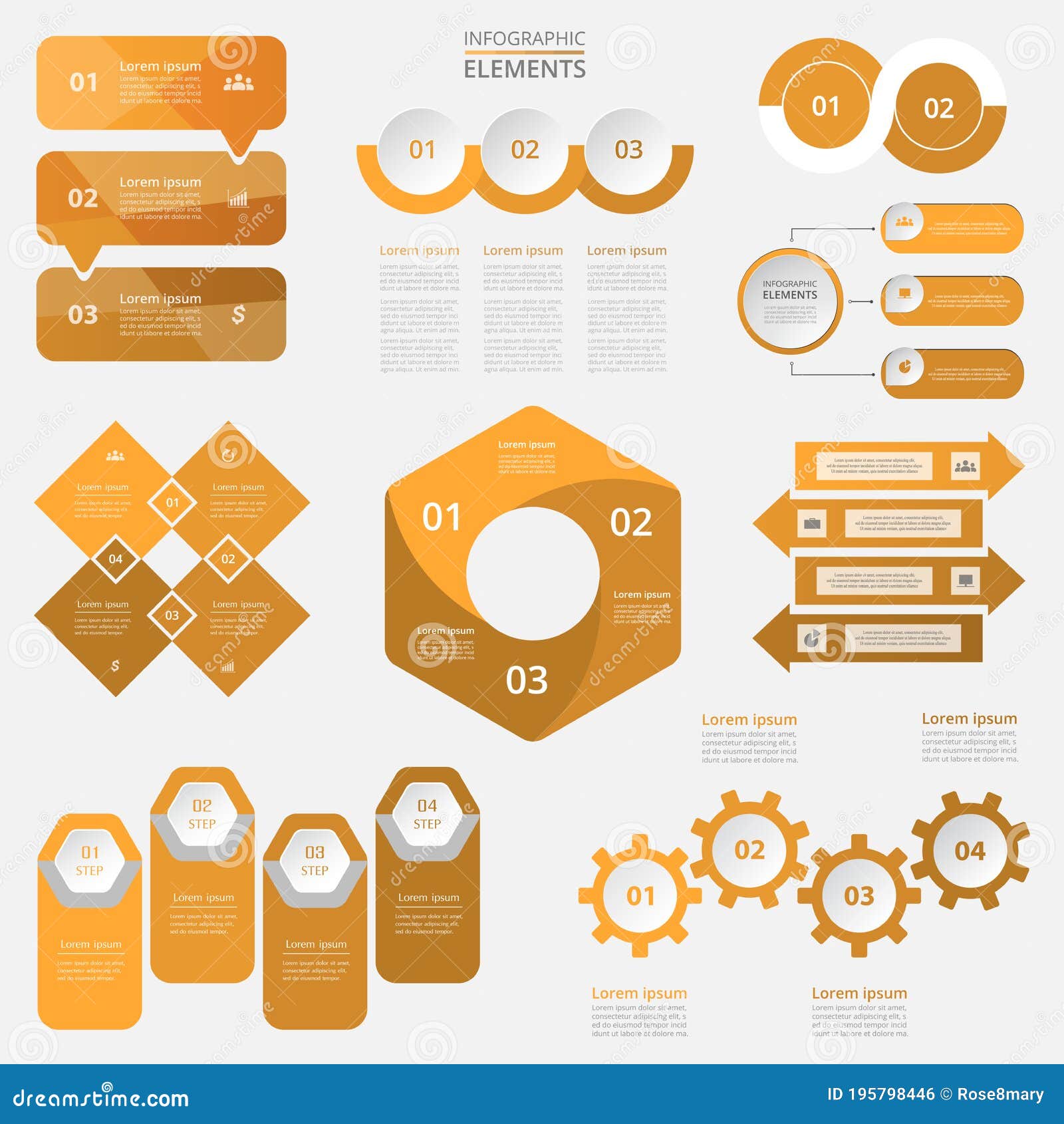 Bundle Infographic Elements Stock Illustration - Illustration of ...