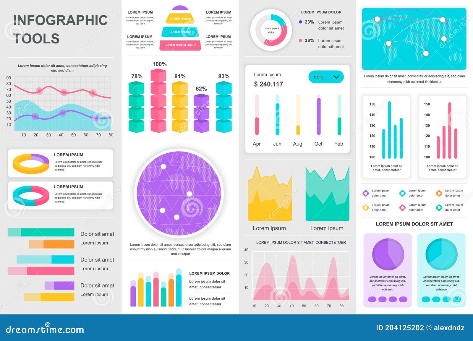 Flowchart Schemes And Hierarchy Diagrams. Workflow Chart Vector ...