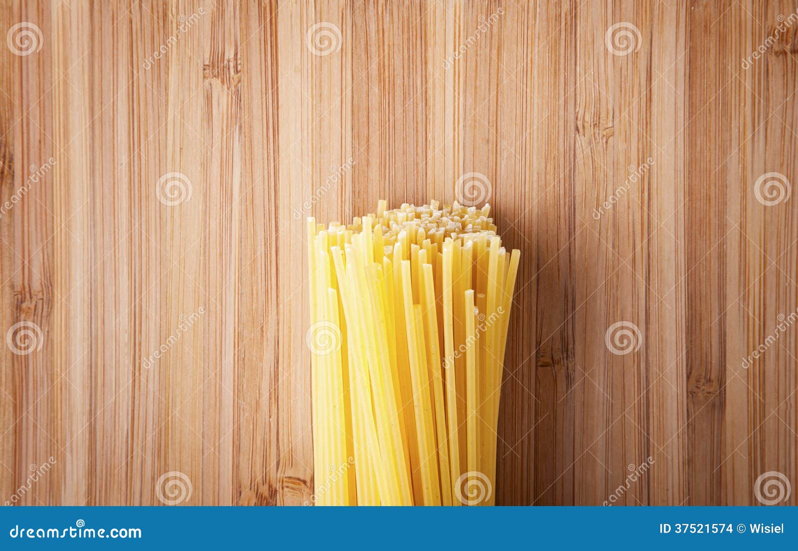 Bundle of Italian Spaghetti Pasta Tied with String Lying on Old Stock ...
