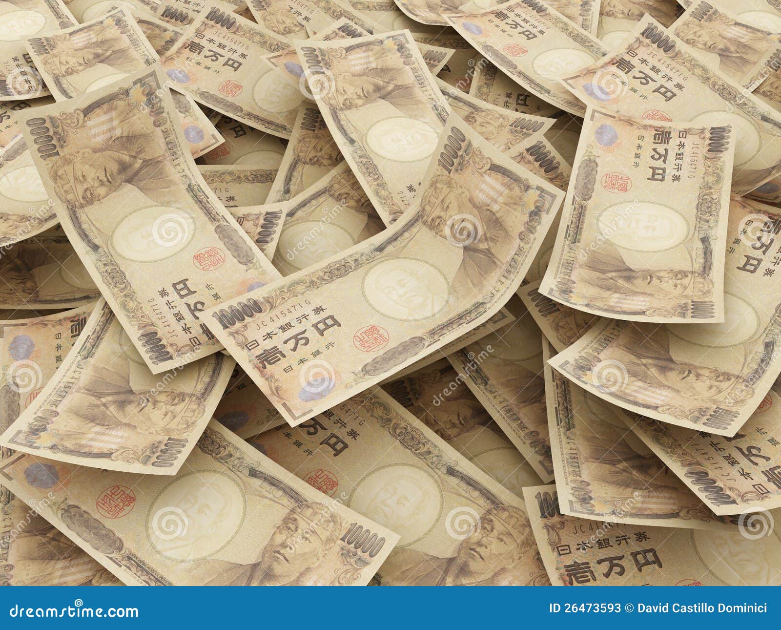Bundle of Japanese Yen Notes. Pile of 10000 Yen Stock Image - Image of ...