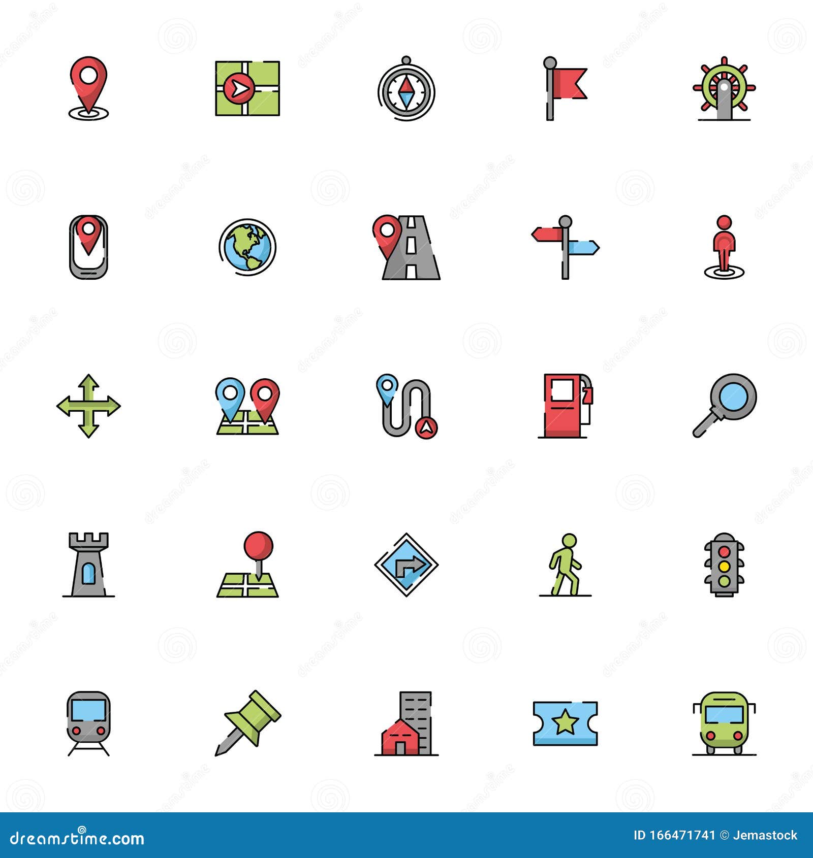 Line Icons Maps Planning Stock Illustrations – 23 Line Icons Maps ...