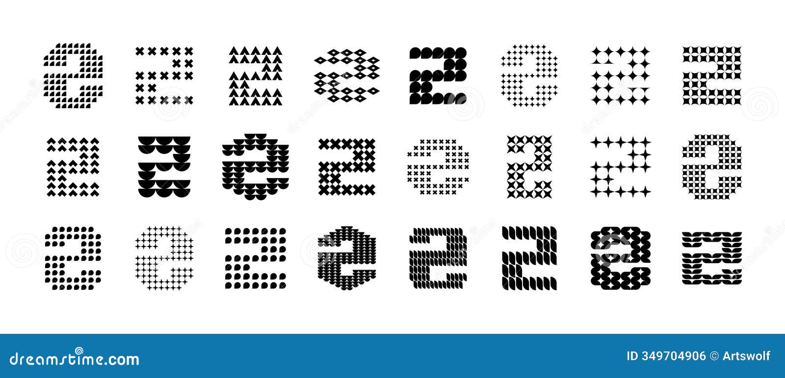 Bundle of Modern Flat Line Letter Z, Number 2 Logo Stock Vector ...