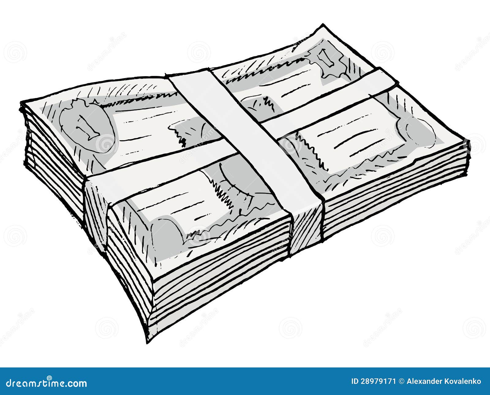Bundle of money stock vector. Illustration of bundle - 28979171