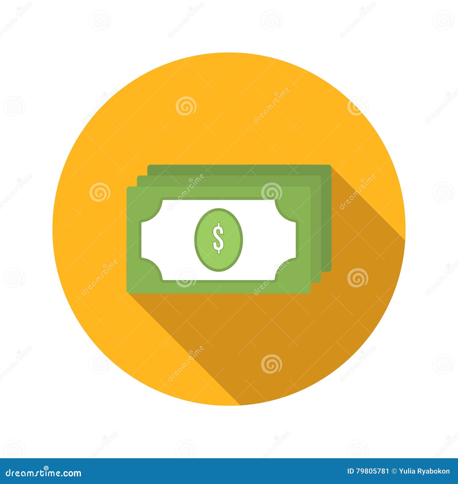 Bundle of money flat icon stock vector. Illustration of design - 79805781