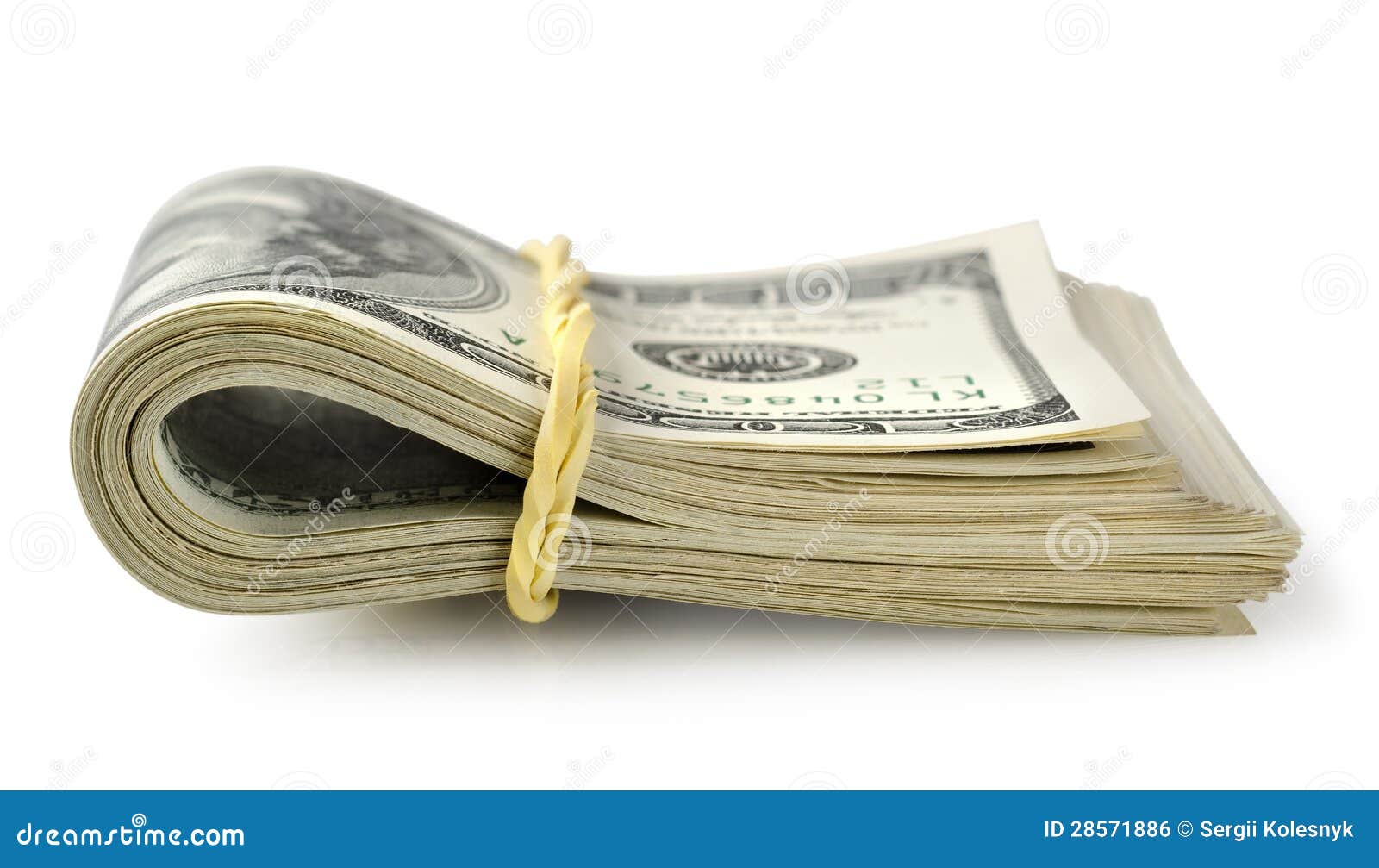 Bundle of money isolated stock photo. Image of greenback - 28571886
