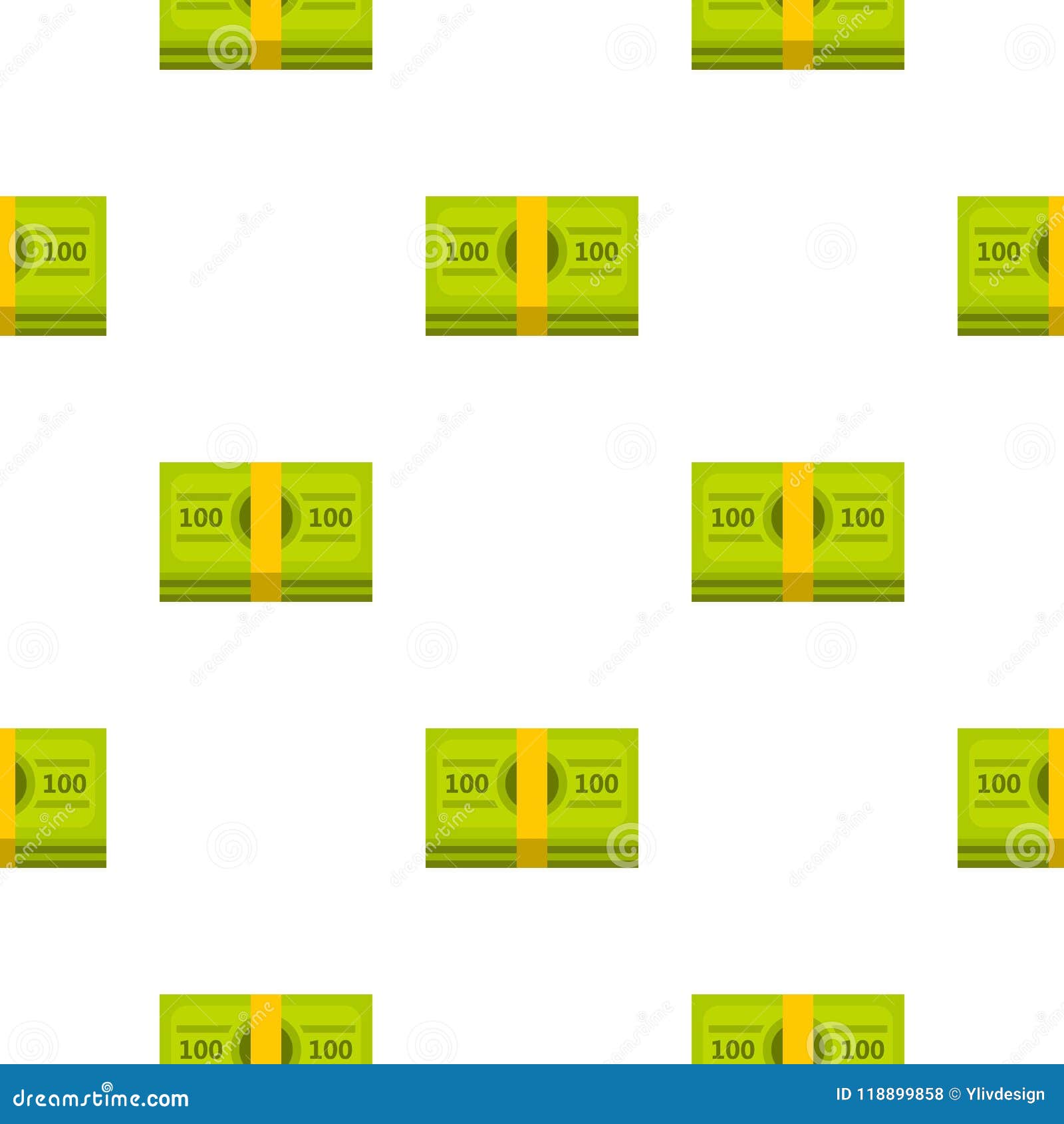 Bundle of Money Pattern Flat Stock Vector - Illustration of income ...