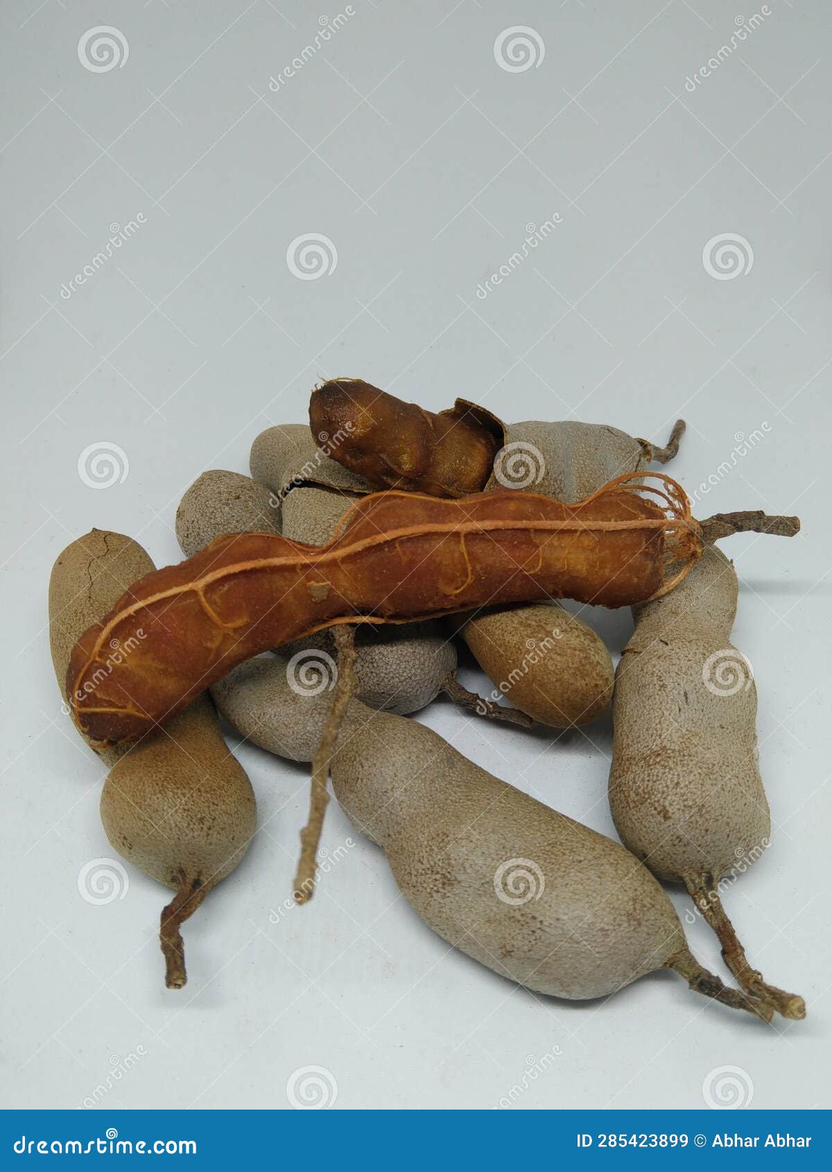 Tamarind Fruit that Has Been Peeled on a White Background Stock Image ...