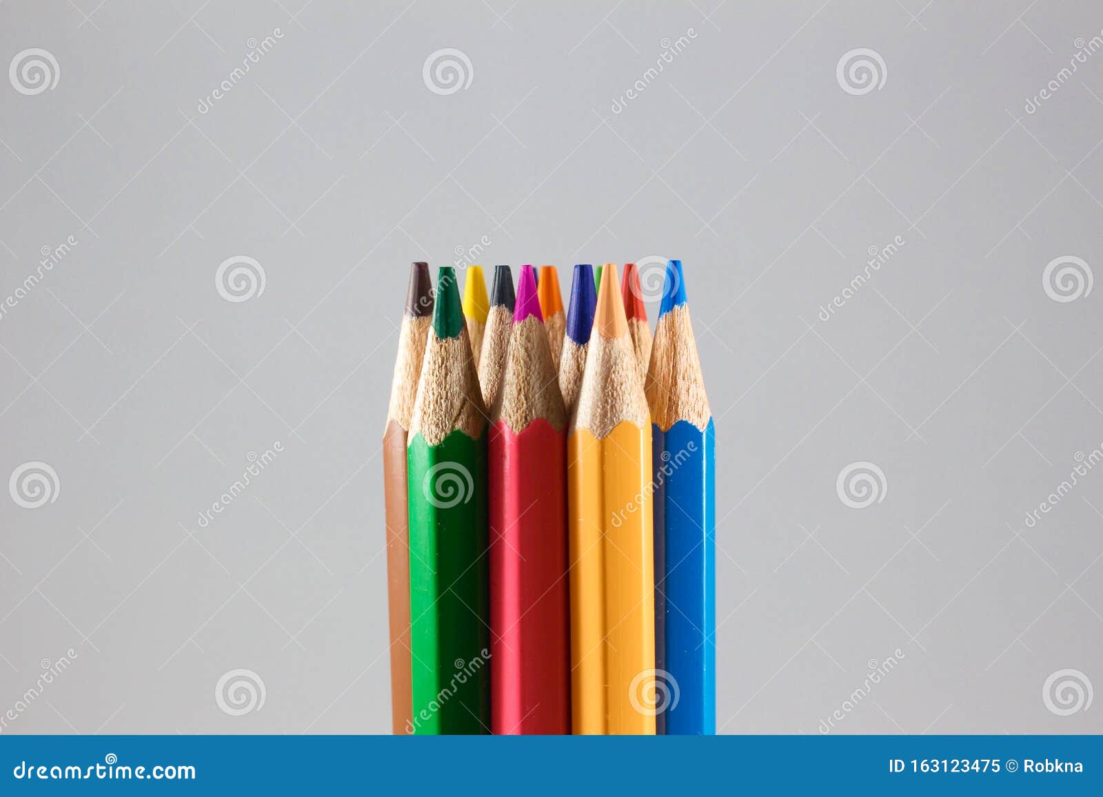 Bundle of Rainbow Colored Pencils Stock Image - Image of green, rainbow ...