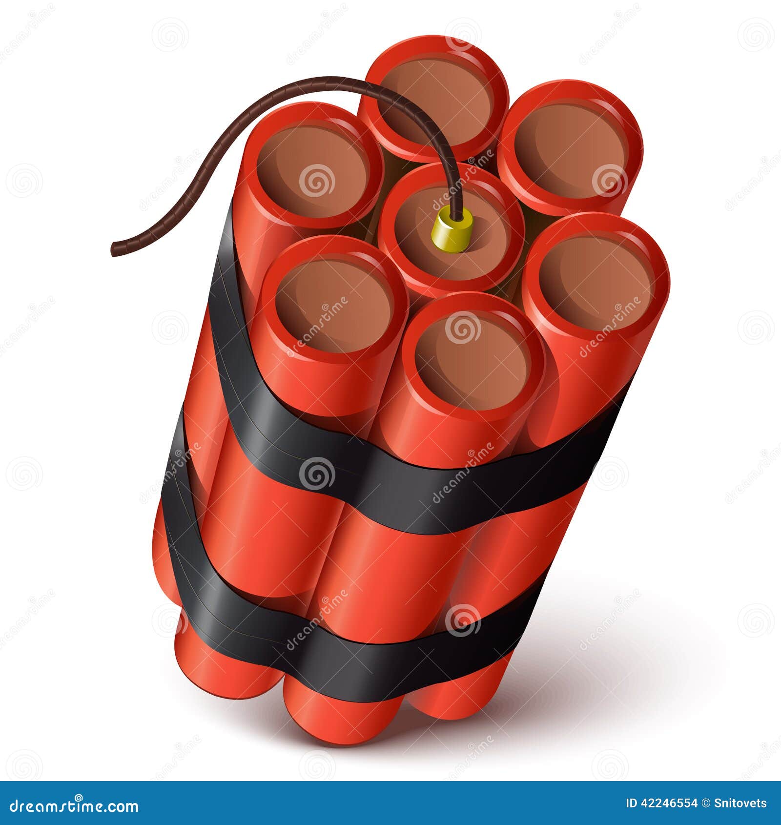 Bundle of Red Dynamite on a White Background. Stock Vector ...