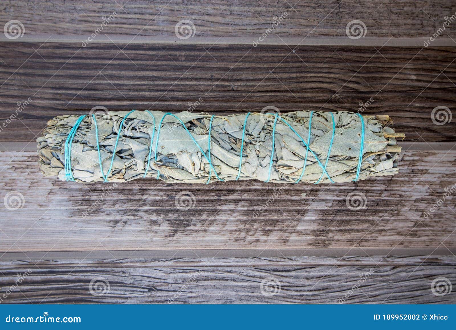 Bundle of Sage Tied with Blue String Stock Photo - Image of aromatic ...