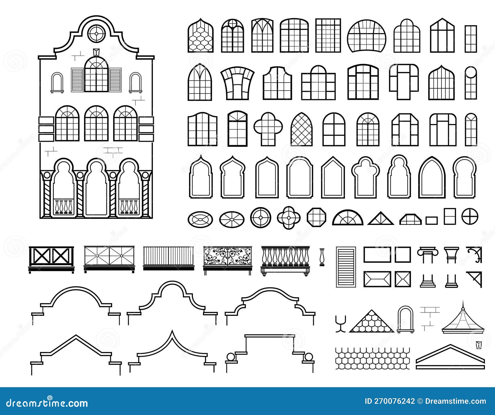Bundle with a Set of Facade Elements of a Classical Building Stock ...