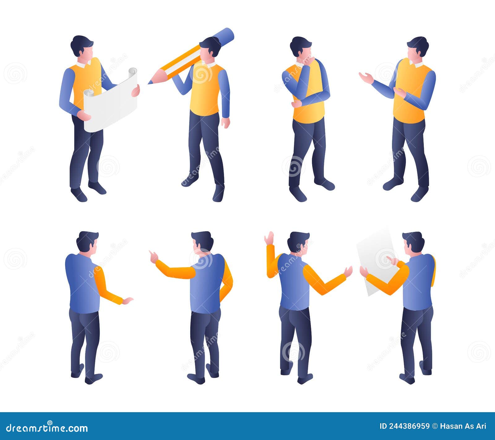 Bundle Set of Human Movement Positions Stock Vector - Illustration of ...