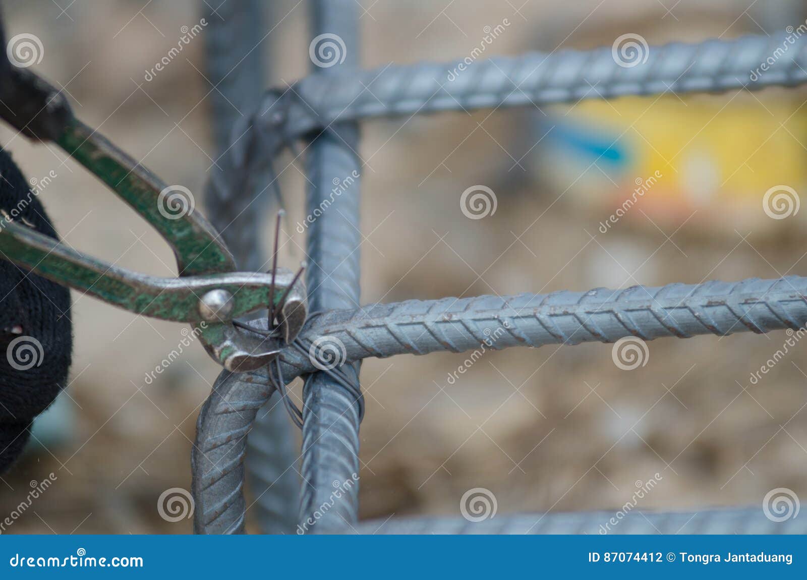 It is a Bundle of Steel Bars To Prepare Pour Pole Construction. Stock ...