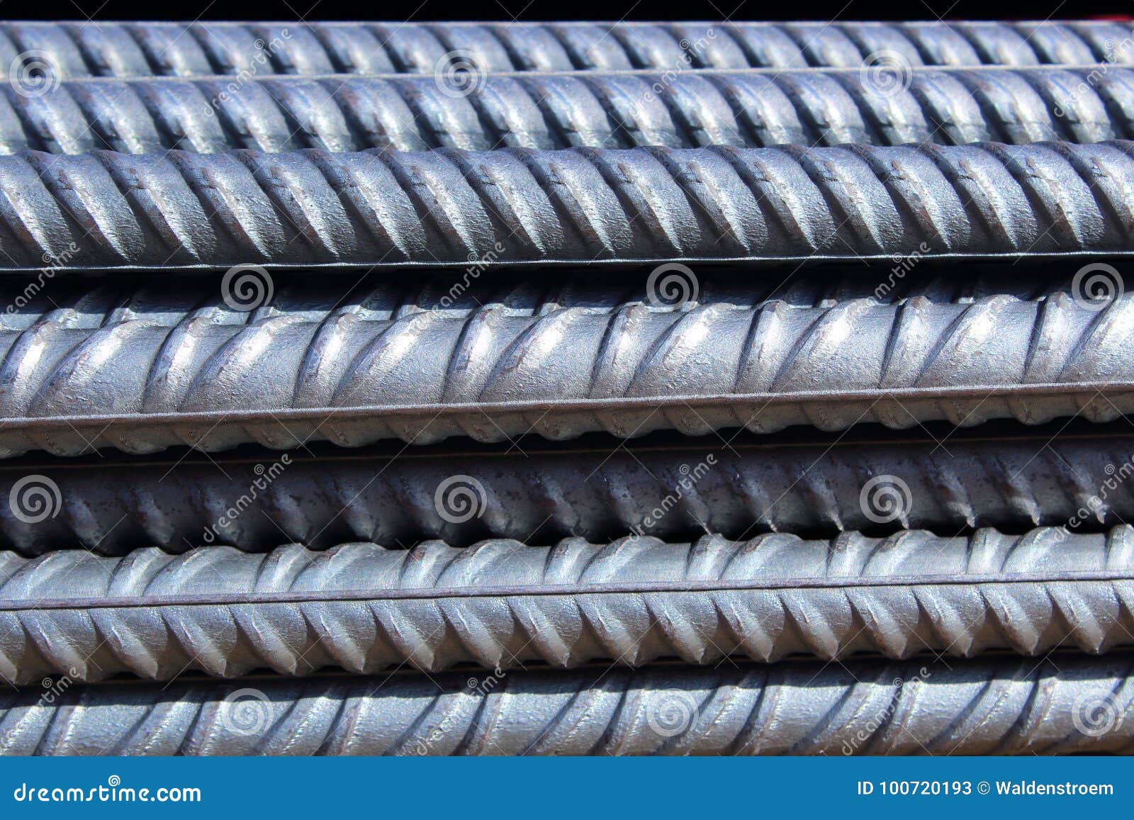 Bundle Reinforcing Bar. Steel Reinforcement. Industrial Background ...