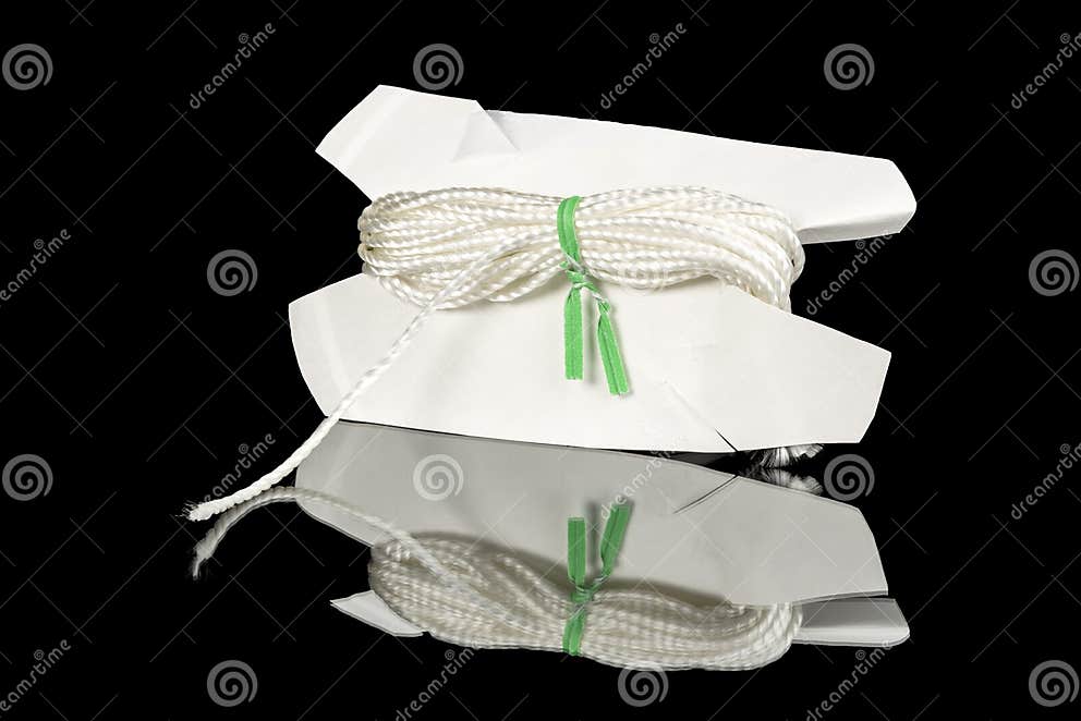 Bundle of String on Cardboard with a Wire Tie Stock Photo - Image of ...