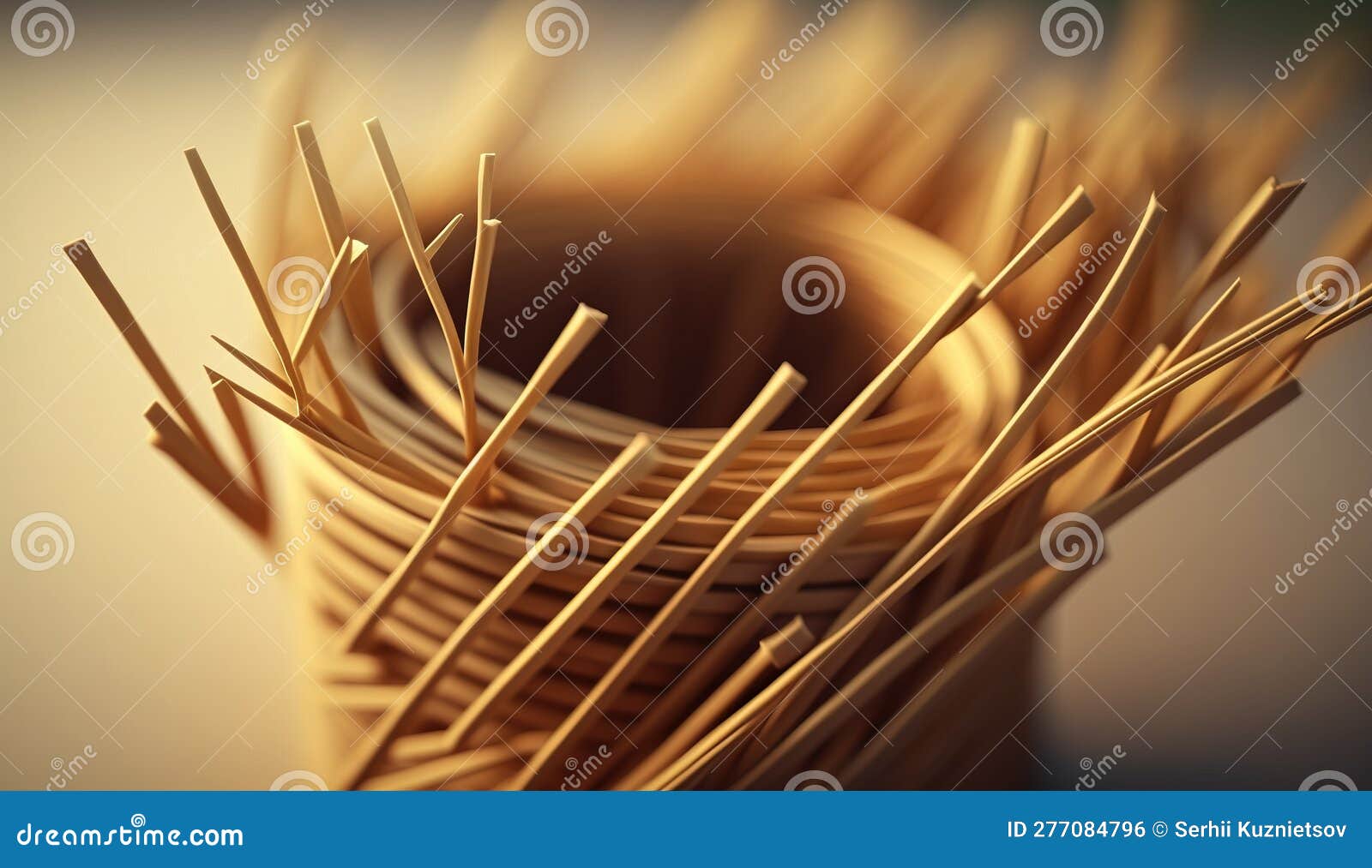 Bundle Texture of Fresh Yellow Straw from the Field, Close-up. AI ...