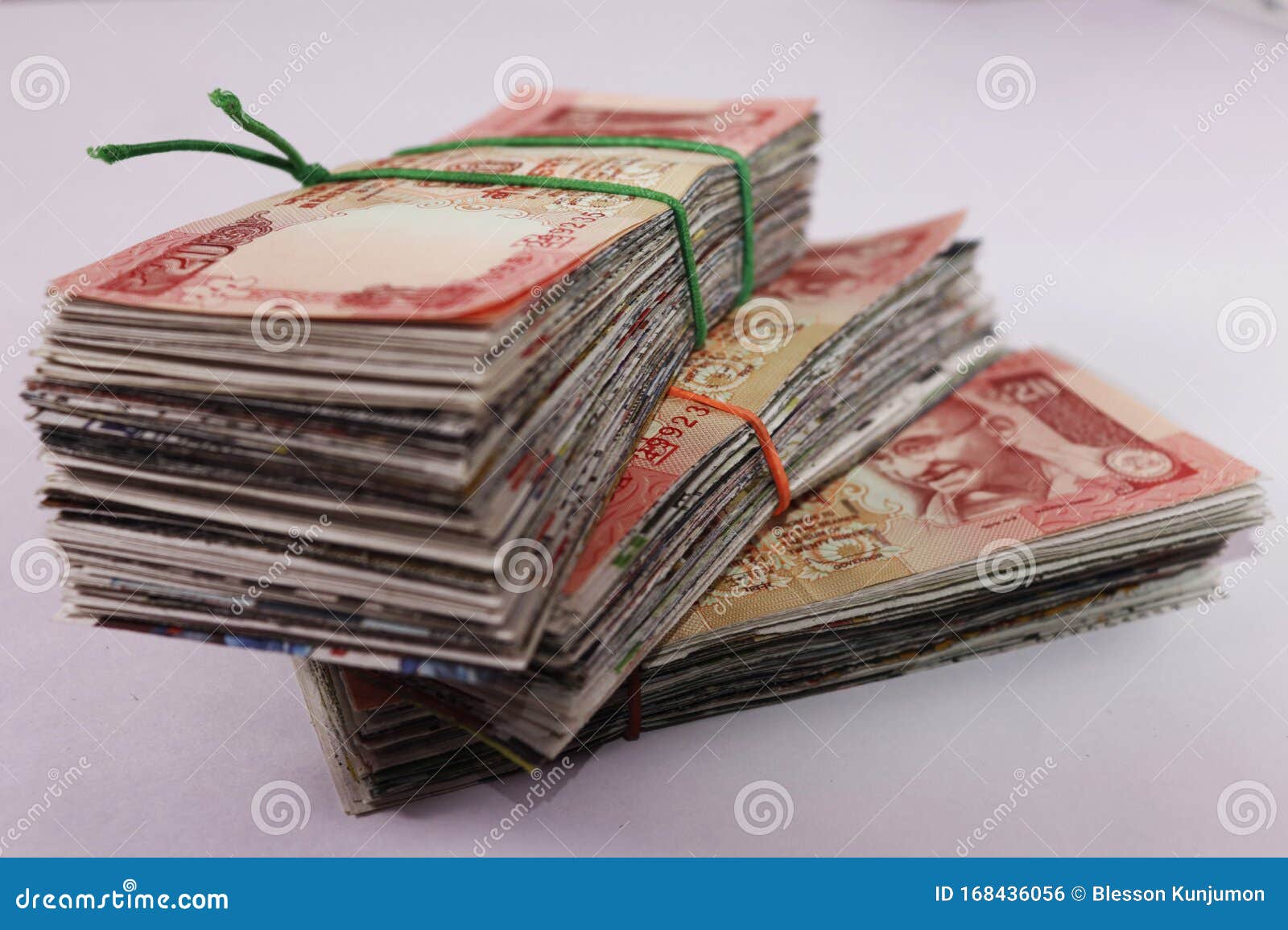 Bundle of Twenty Rupees Indian Currency Stock Photo - Image of notes ...