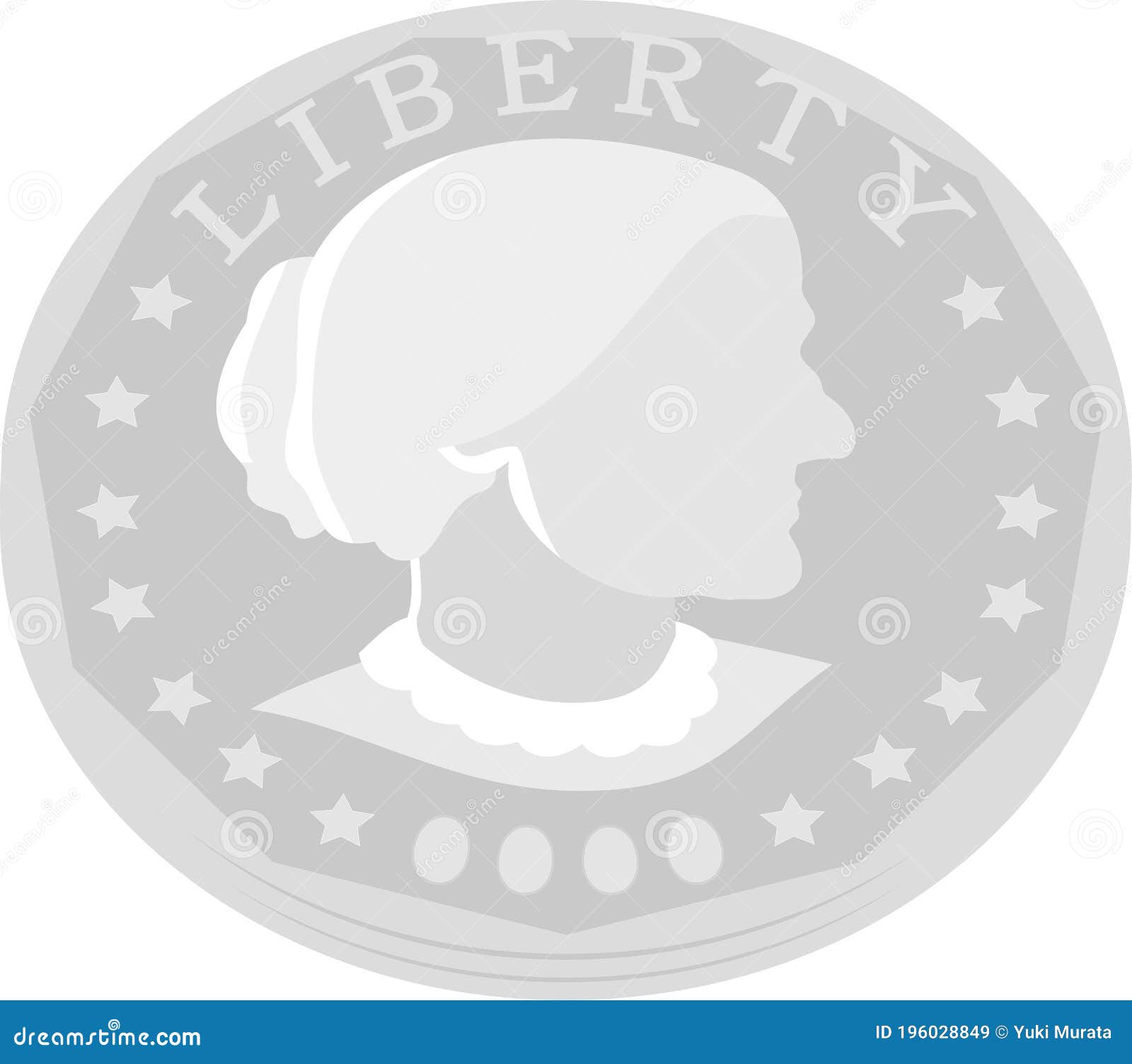 Bundle of US American 100 Cent Coin Stock Vector - Illustration of ...