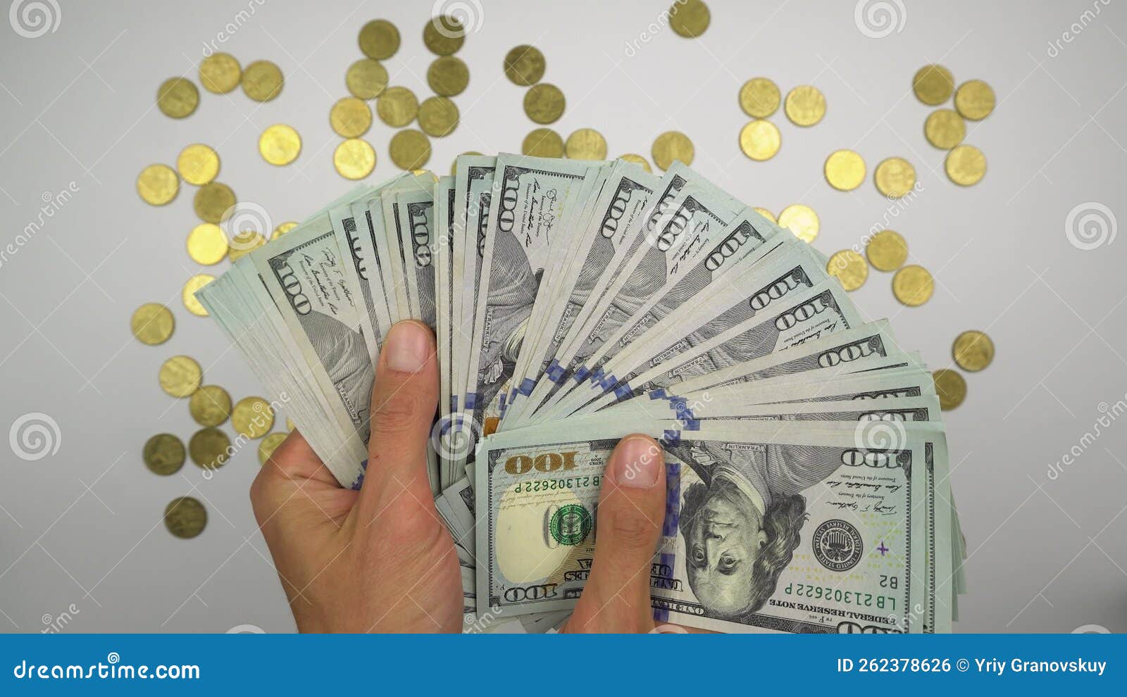 Counting Money by Hand, a Pack of US Dollars. Stock Footage - Video of ...