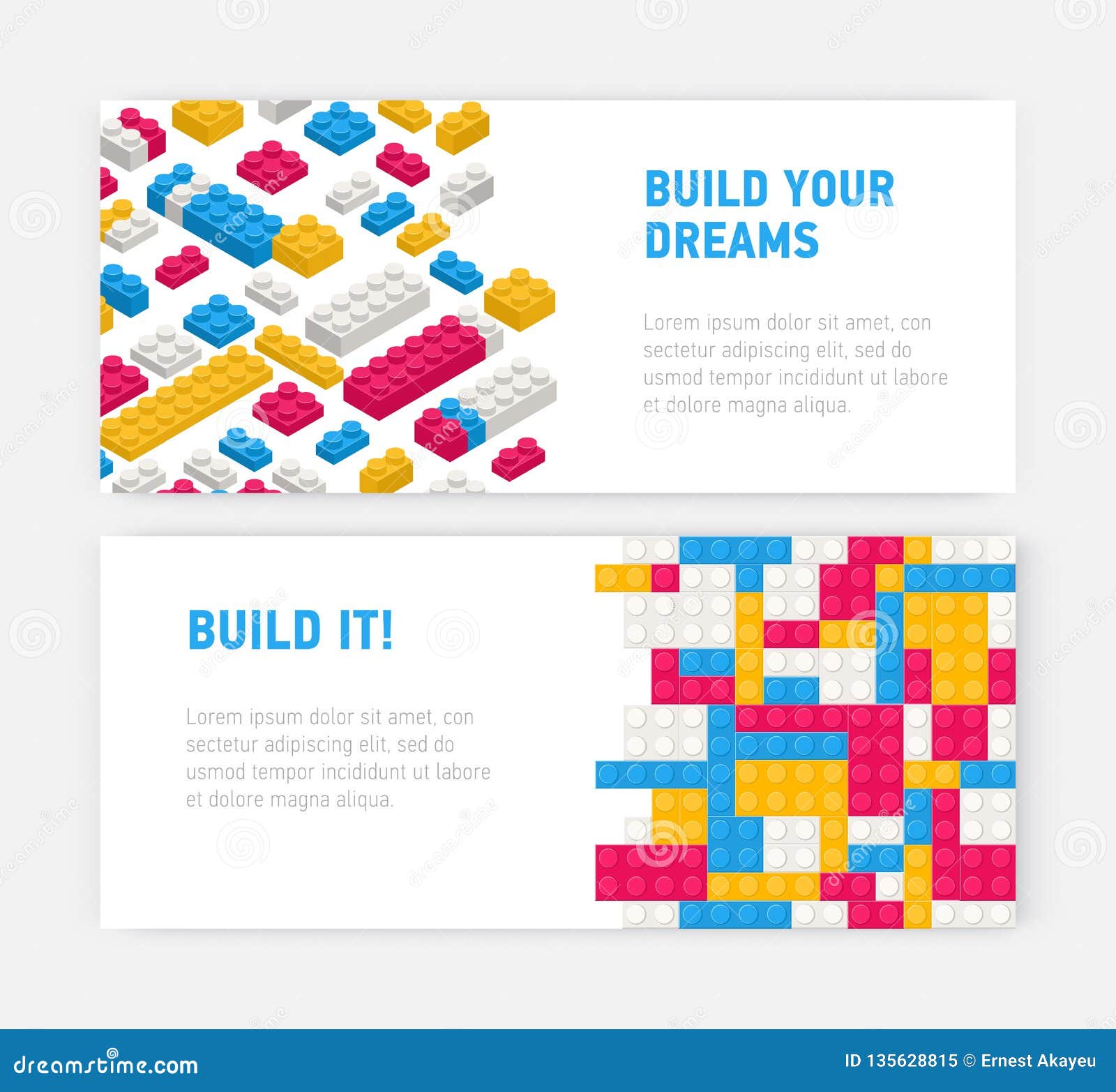 Bundle of Web Banner Templates with Plastic Construction Details ...