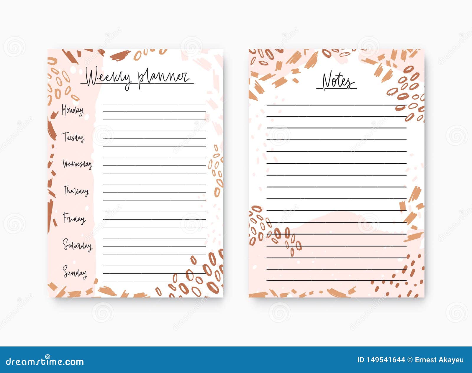 Bundle Of Weekly Planner And To-do-list Templates With Headings ...
