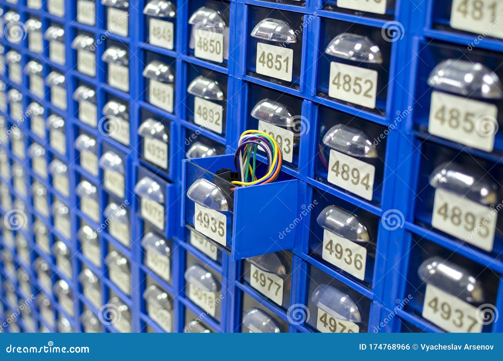 Bundle of Wires in the Storage Compartment Stock Photo - Image of ...
