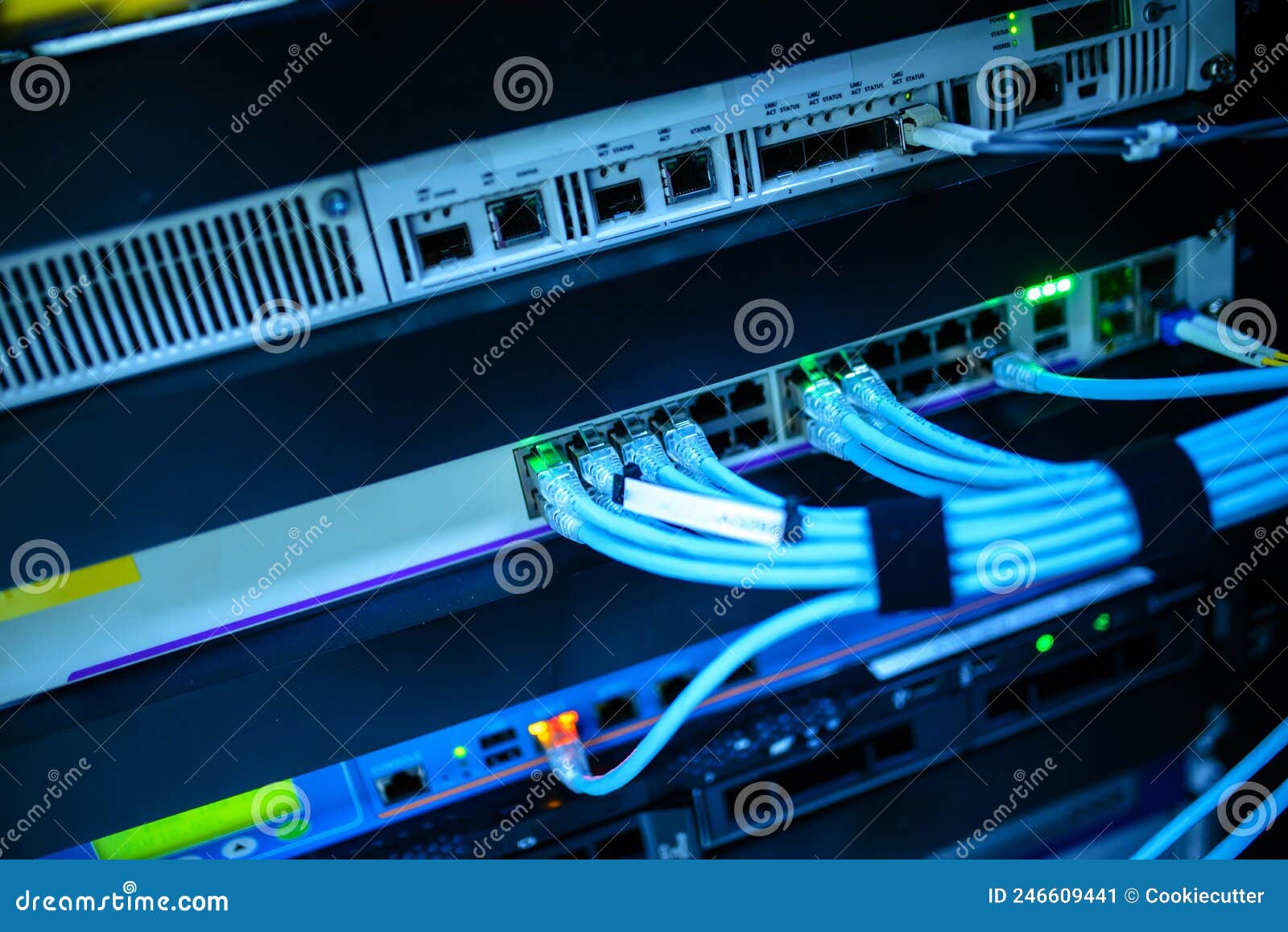 Bundled cabling stock image. Image of close, ethernet - 246609441