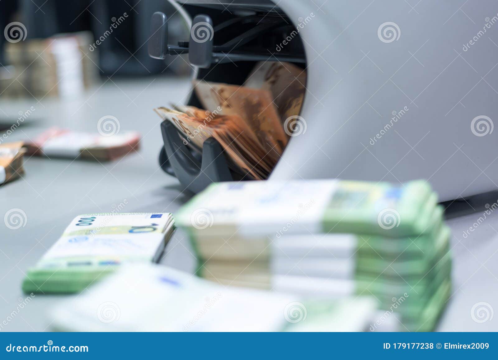 Bundles of Banknotes Divided into Groups with Currency Straps Placed on ...