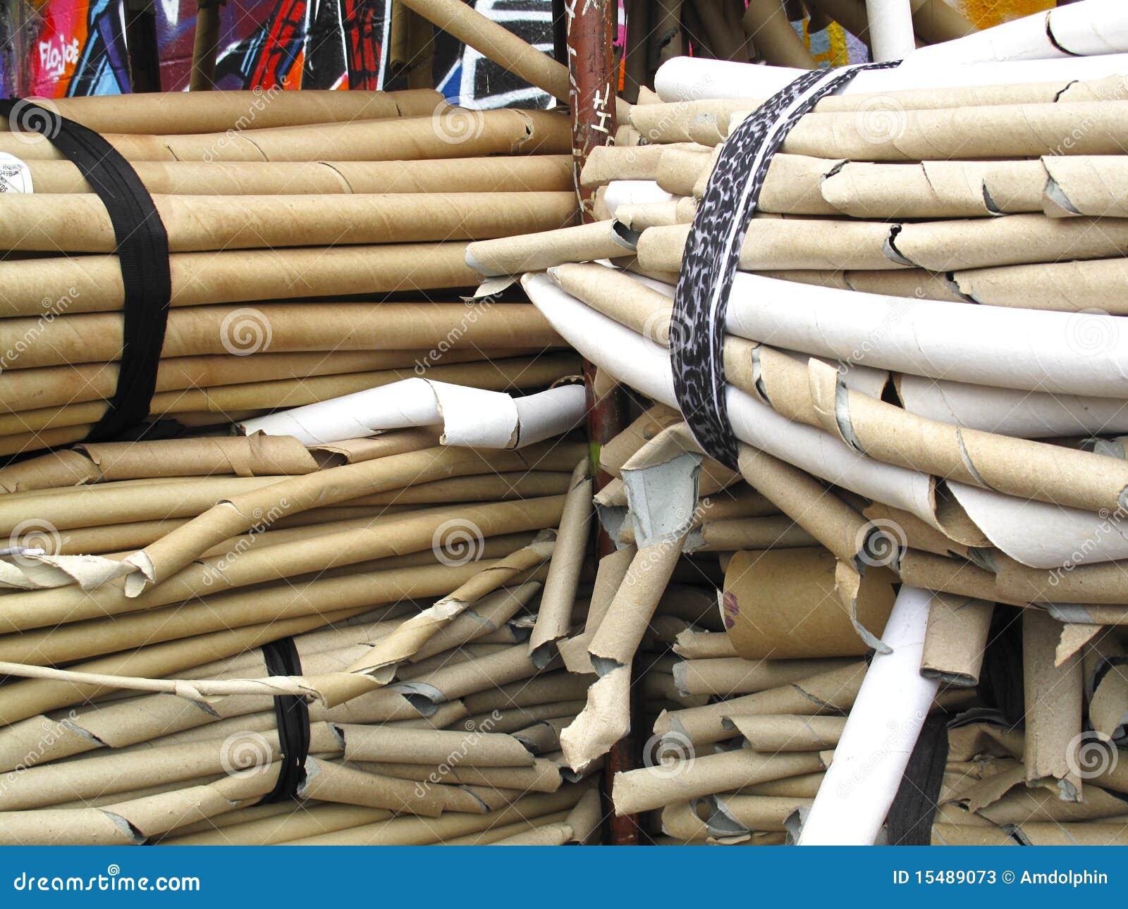 Bundles of cardboard tubes stock image. Image of bundle - 15489073