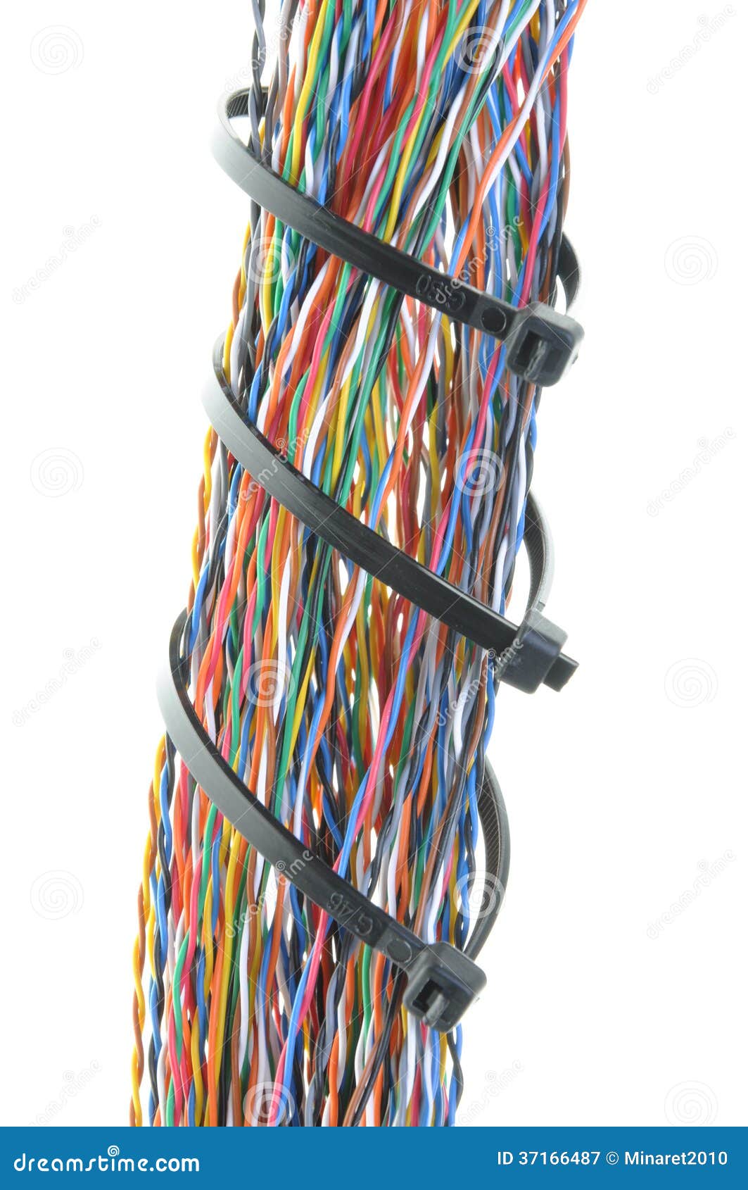 Bundles of Colorful Network Cables Stock Image - Image of mess, cord ...